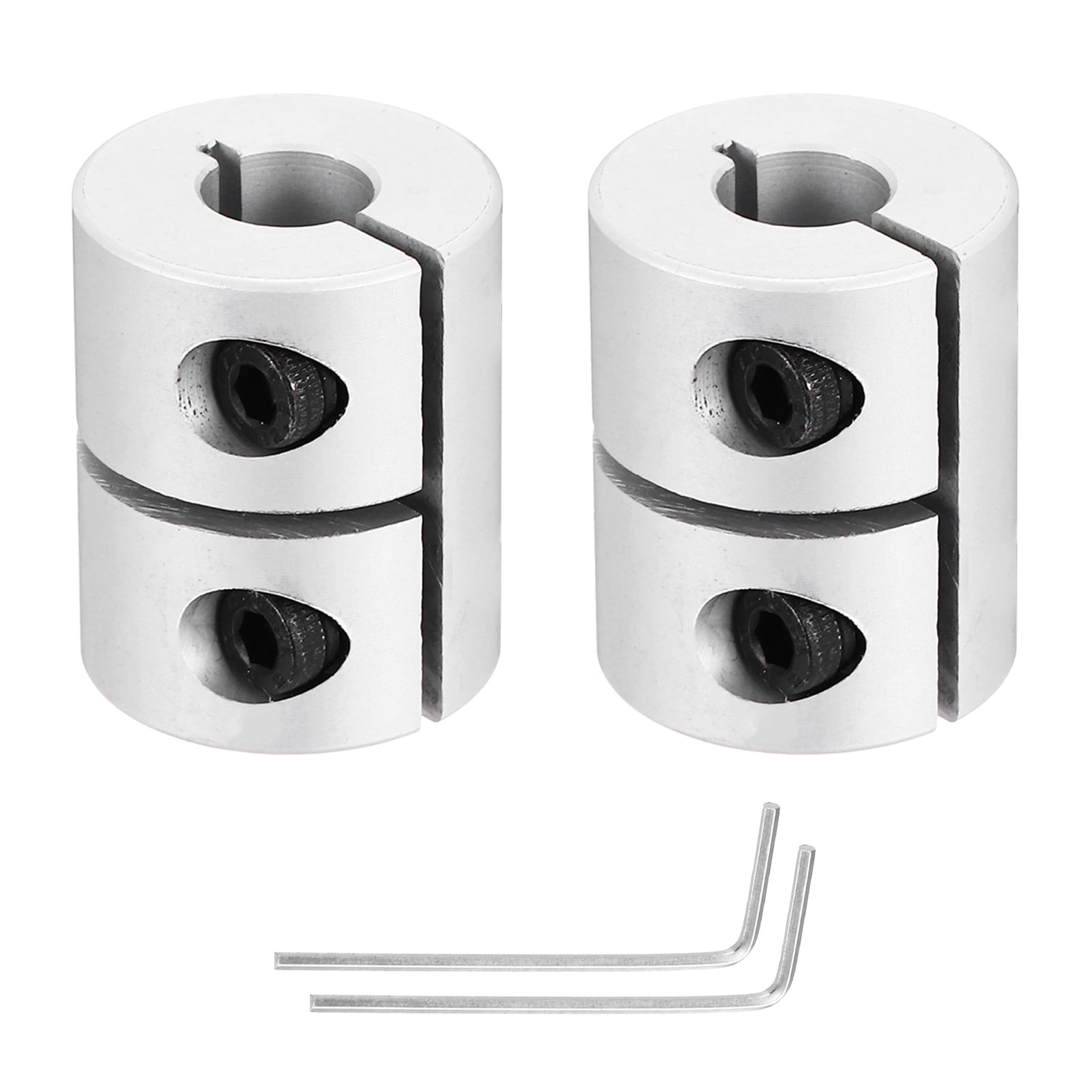 Uxcell 2PCS Shaft Coupling 8 to 8mm(ID) 25mm(L) Aluminum Alloy Shaft ...