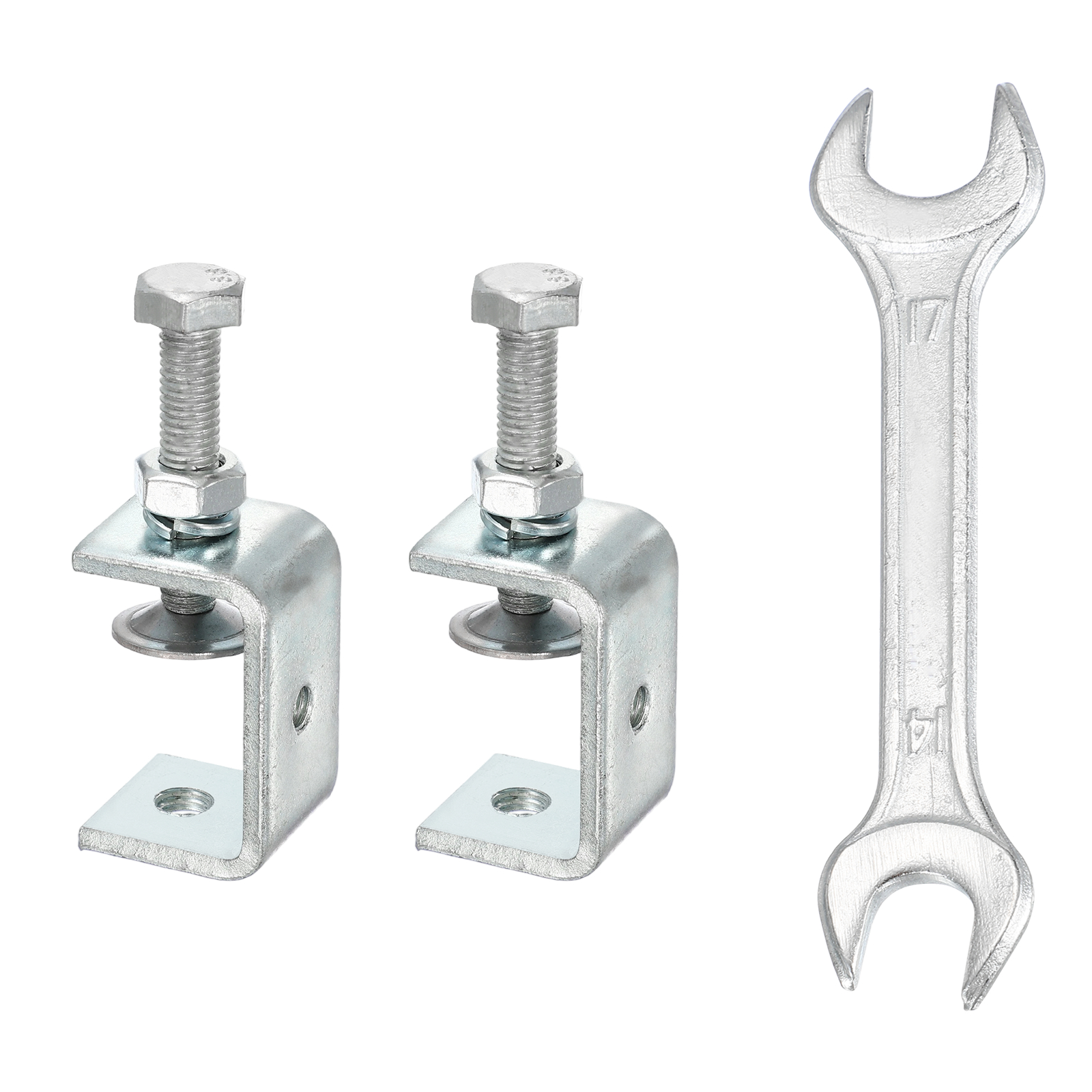 Uxcell 2PCS Carbon Steel C Clamps Mini 1-3/4" (45mm) Wide Jaw Opening ...
