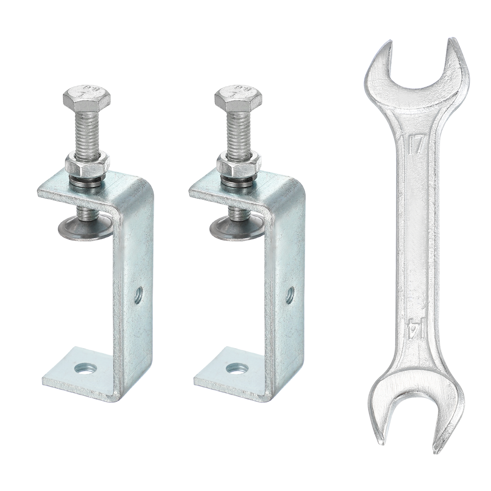 Uxcell 2PCS Carbon Steel C Clamps Mini 3-1/4" (85mm) Wide Jaw Opening ...