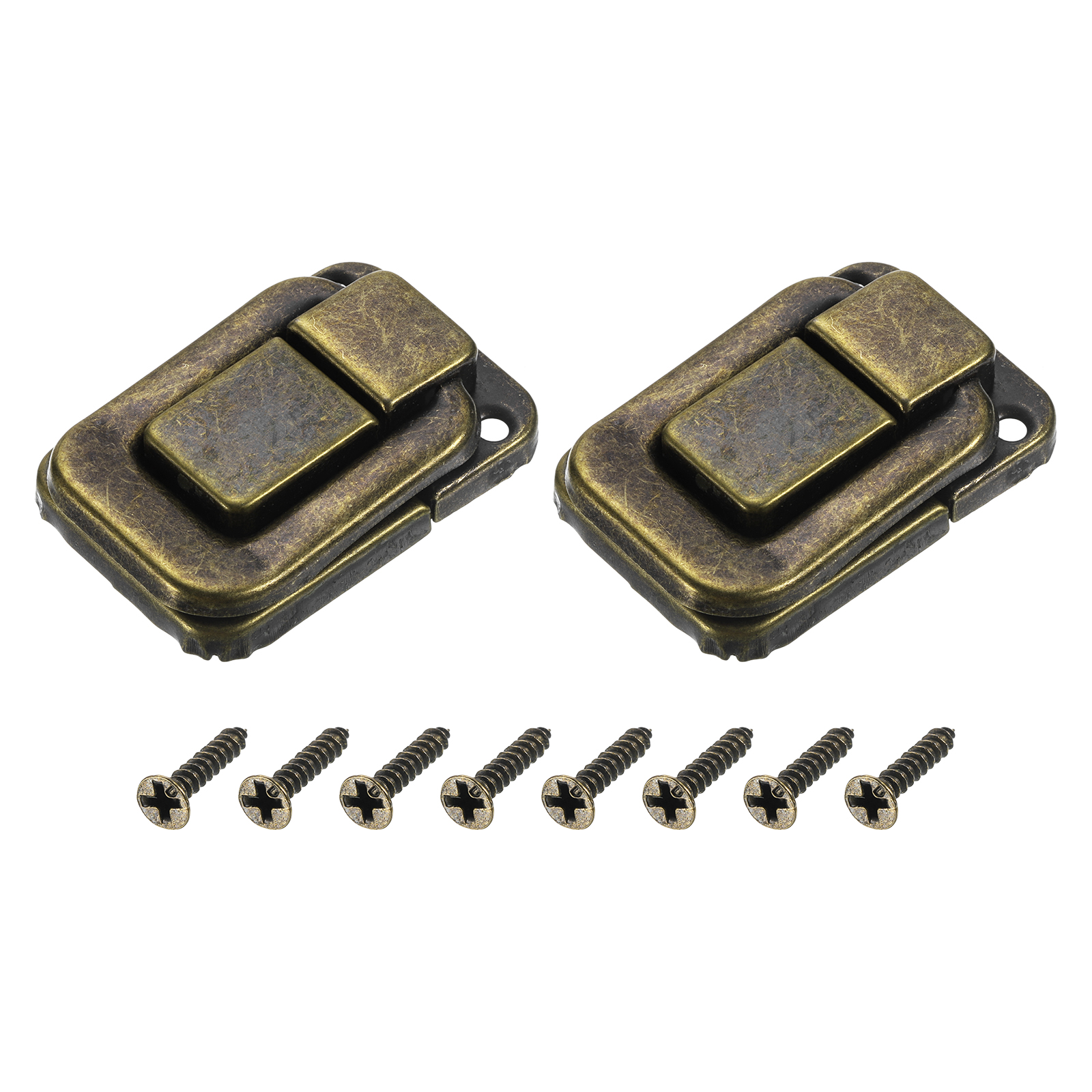 Uxcell 2Pack 1.89" x 1.26" Iron Toggle Catch Lock for Box Wooden Case ...