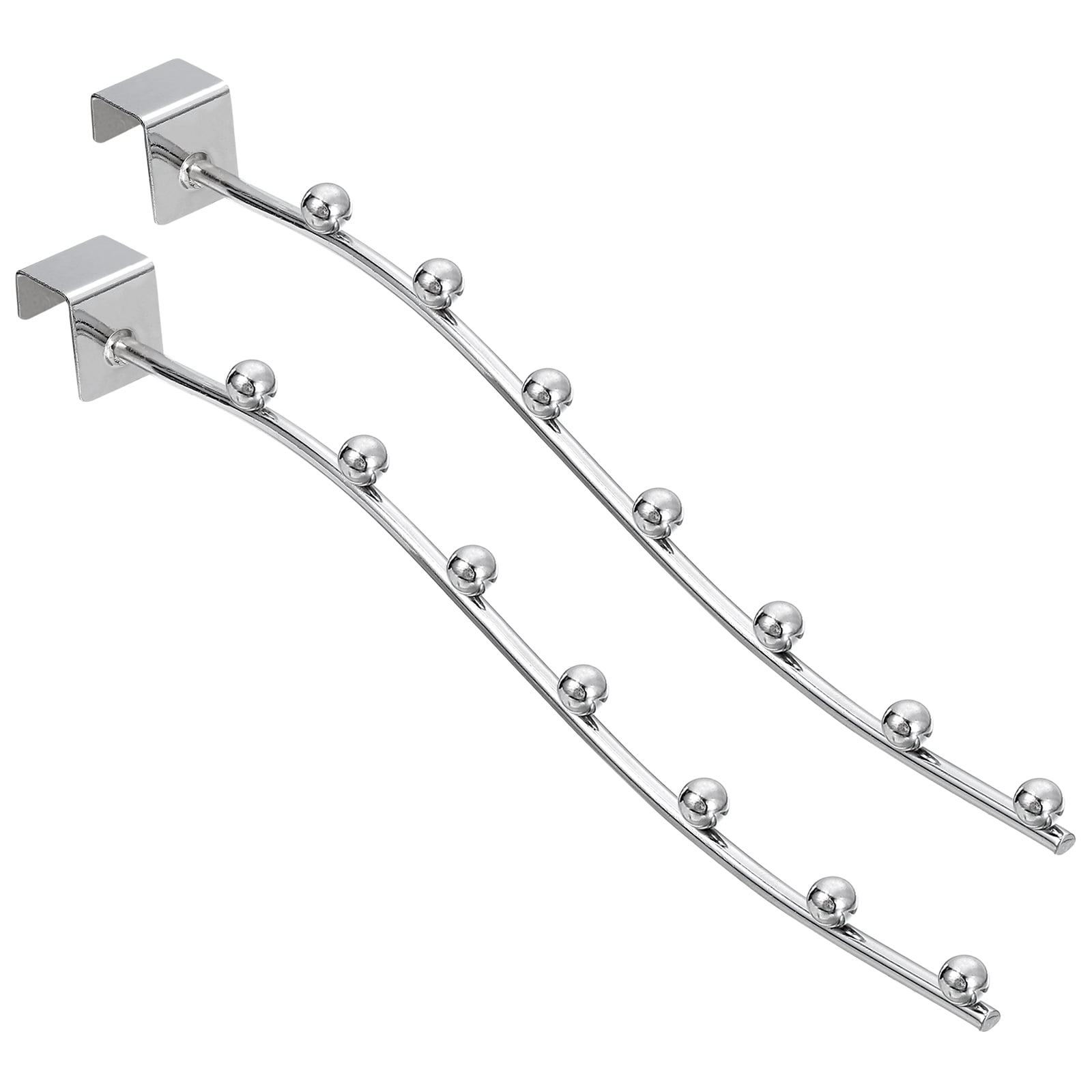Uxcell 2Pack 11.42" Wall Mount Waved Waterfall Hanger Rack 7 Beads ...