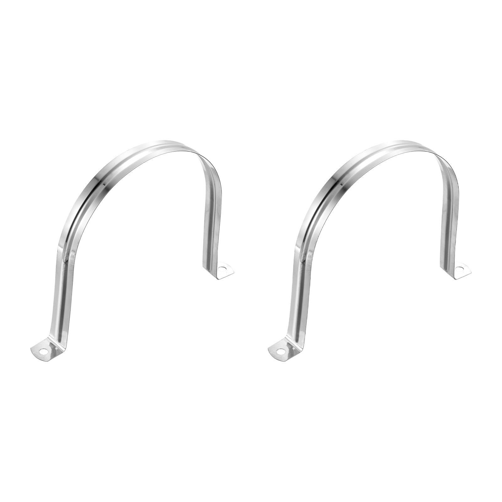 Uxcell 2Pack 120mm Rigid Pipe Straps 2 Hole U-Shaped Bracket Clamps 201 ...