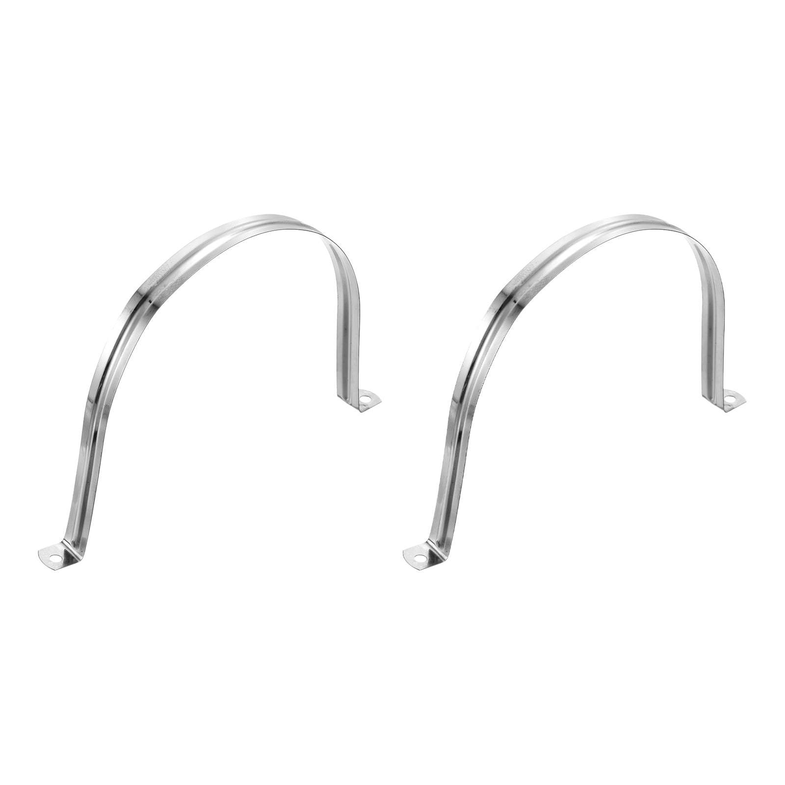 Uxcell 2Pack 160mm Rigid Pipe Straps 2 Hole U-Shaped Bracket Clamps 201 ...