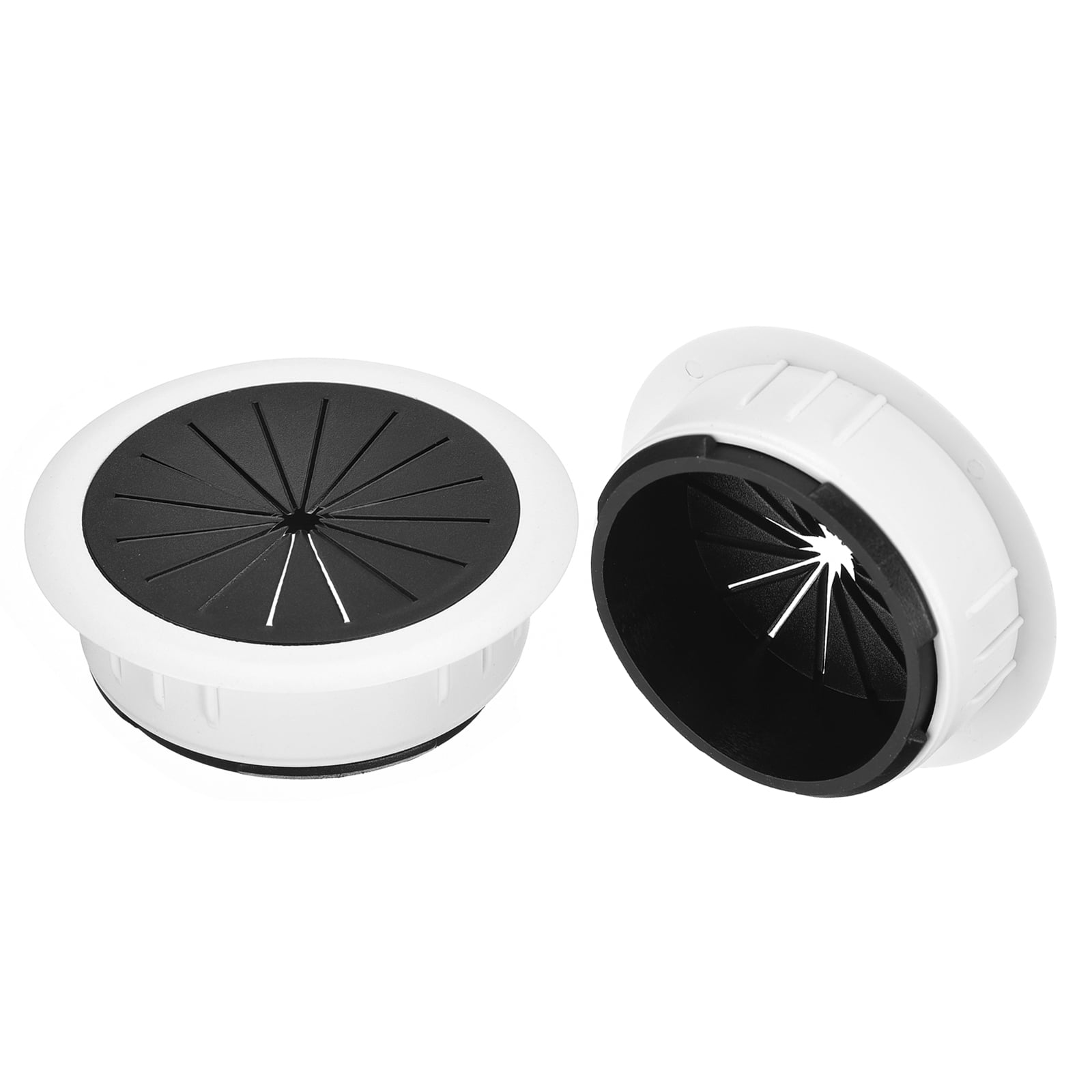 Uxcell 2Pack 2-3/8"(60mm) Cable Hole Cover ABS Desk Cable Wire Cord ...