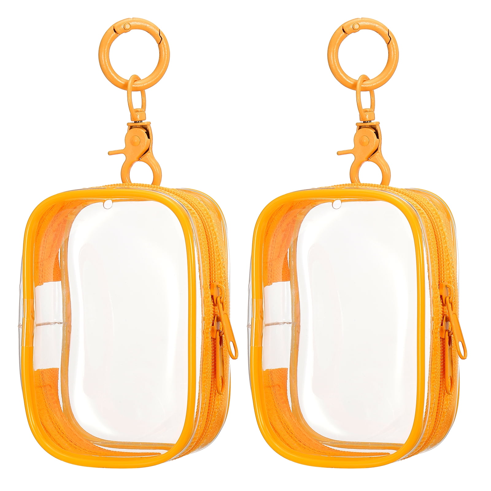 Uxcell 2Pack 3.54x2.36 Inch Clear Figure Display Bag with Keychain ...