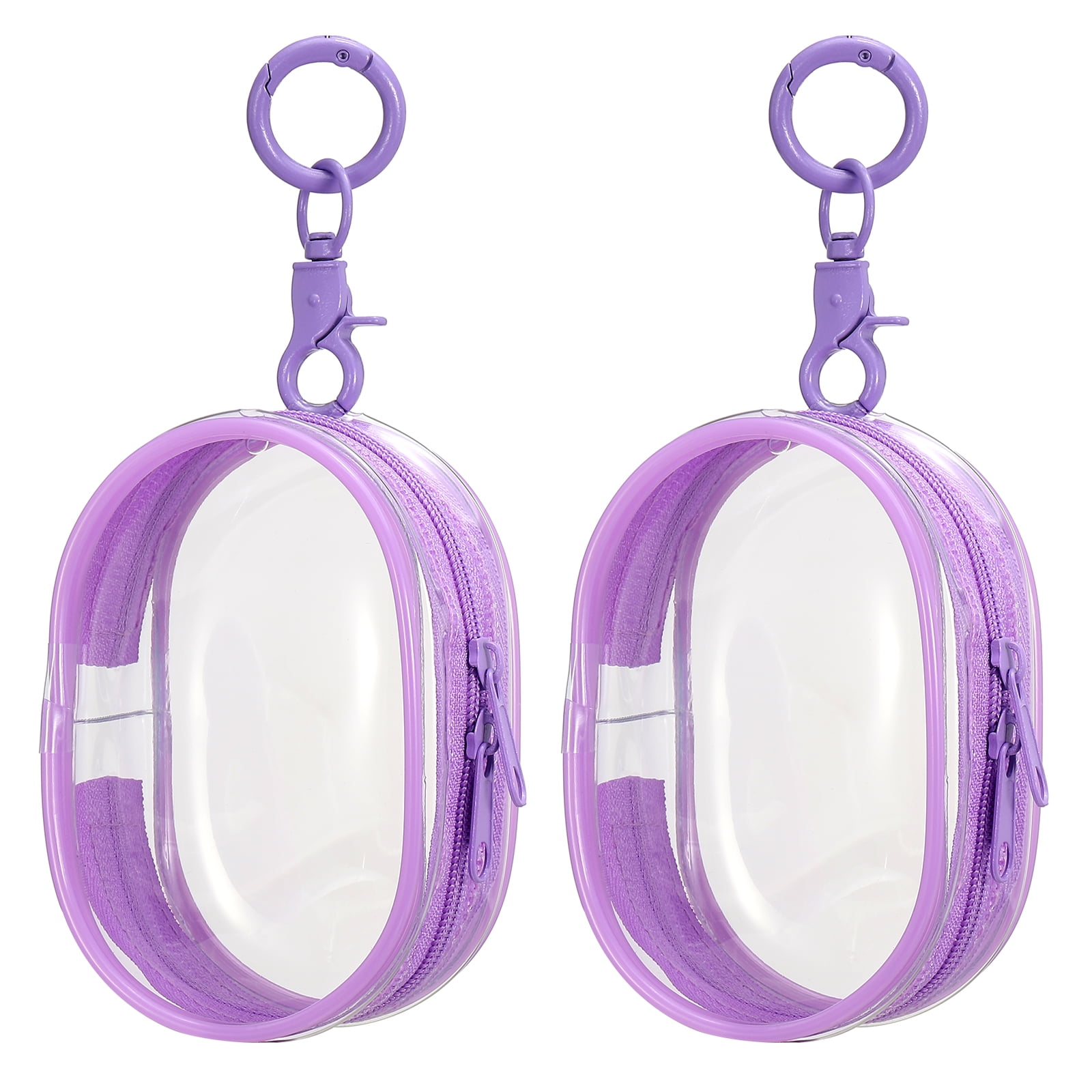 Uxcell 2Pack 3.94x2.36 Inch Clear Figure Display Bag with Keychain ...