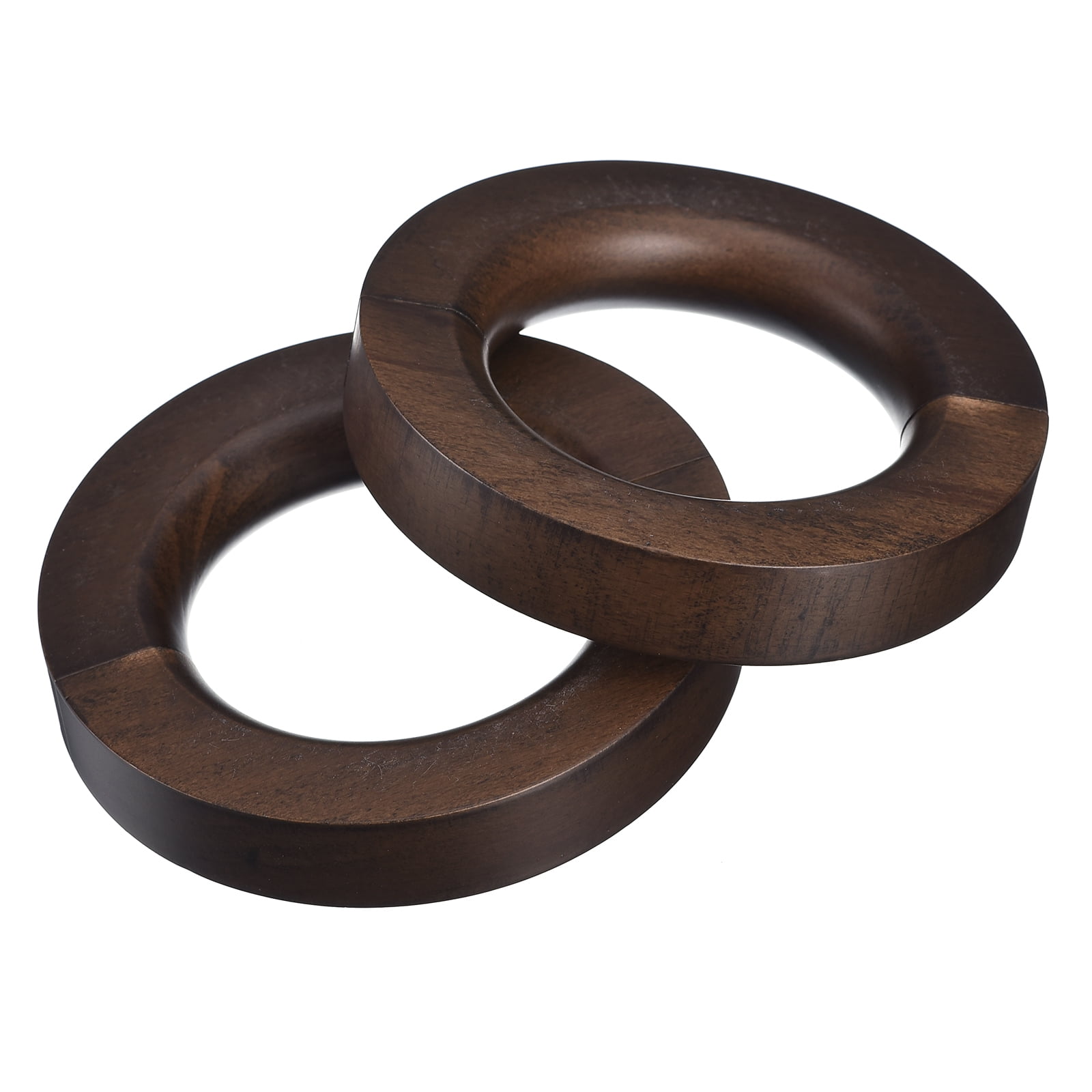 Uxcell 2Pack 4 Inch Wooden Rings Ring Hanger Closet Circle for Shop ...
