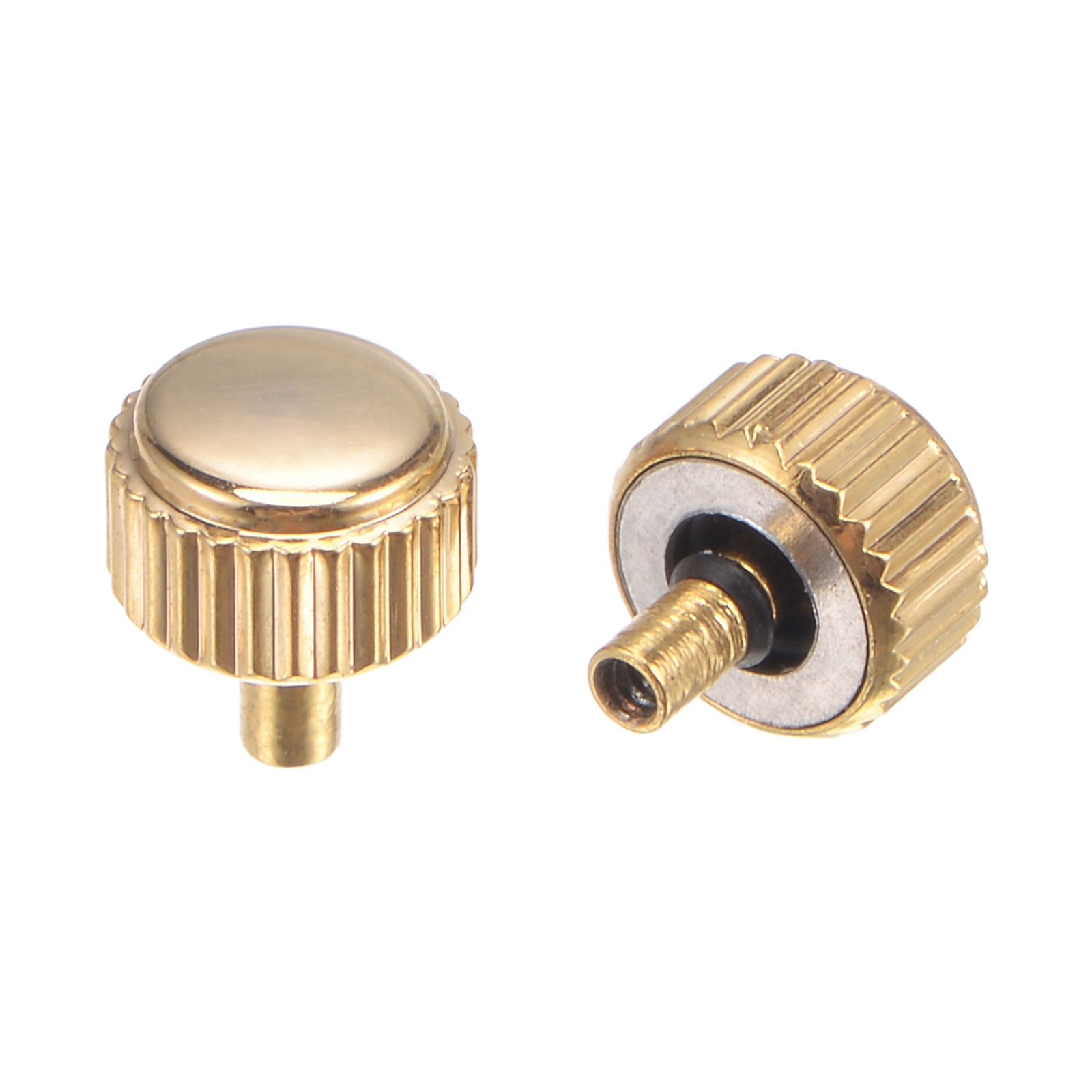 Uxcell 2Pack 5.2x4.5mm Watch Crown Parts, Stainless Steel Flat Head ...