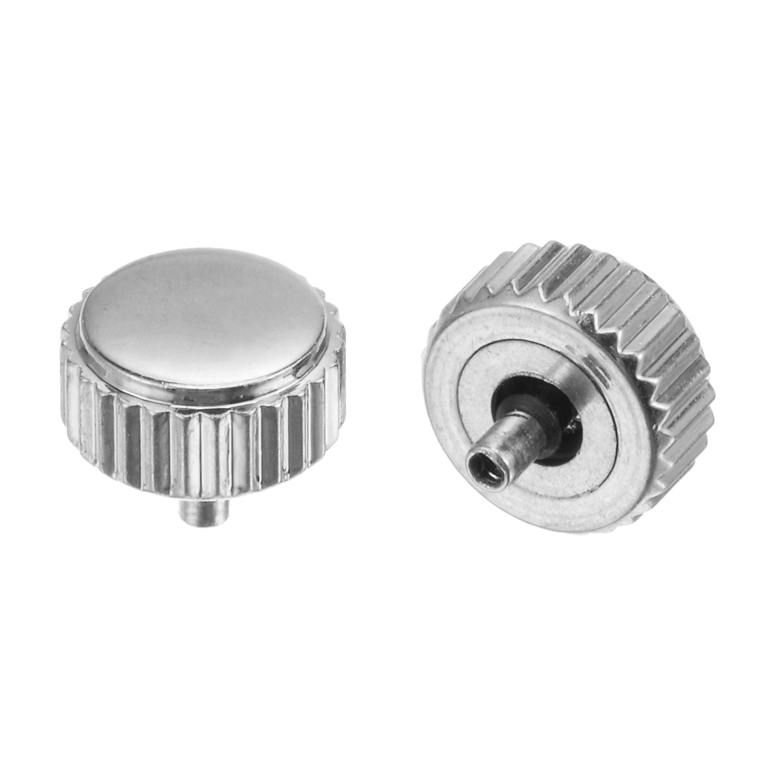 Uxcell 2Pack 5.7x6.5mm Watch Crown Parts, Stainless Steel Flat Head ...