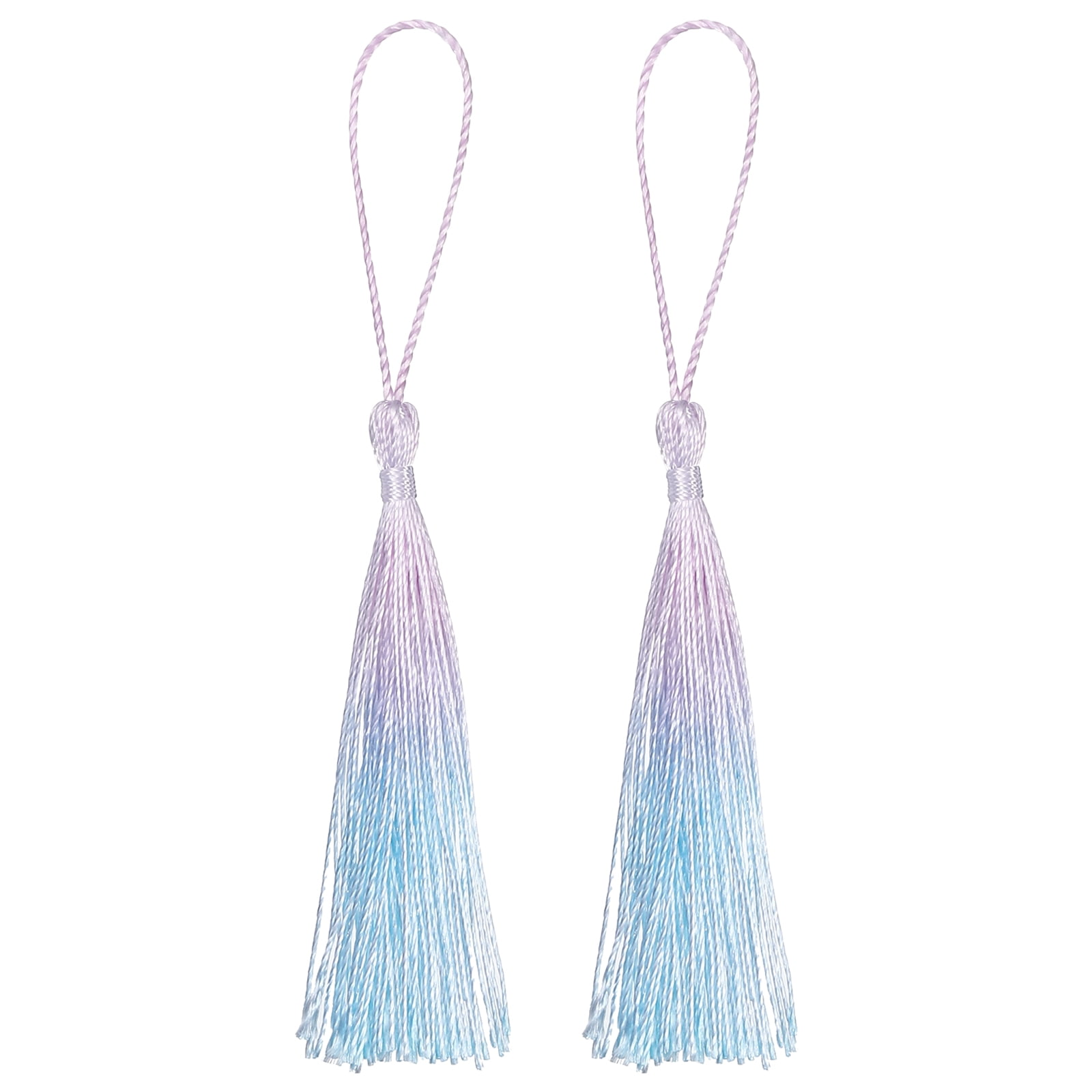 Uxcell 2Pack 5" Silky Bookmark Tassels with Loop for DIY Craft ...