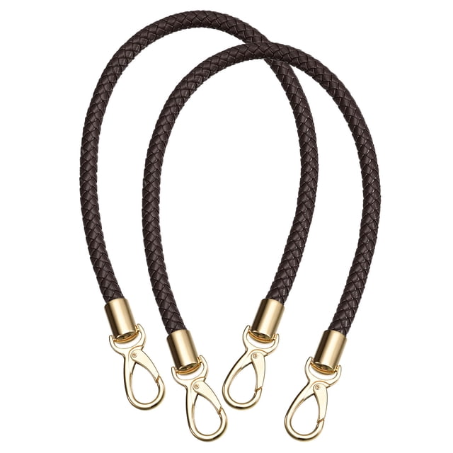 Uxcell 2Pack 60cm/23.6" Braided Leather Purse Replacement Strap for ...