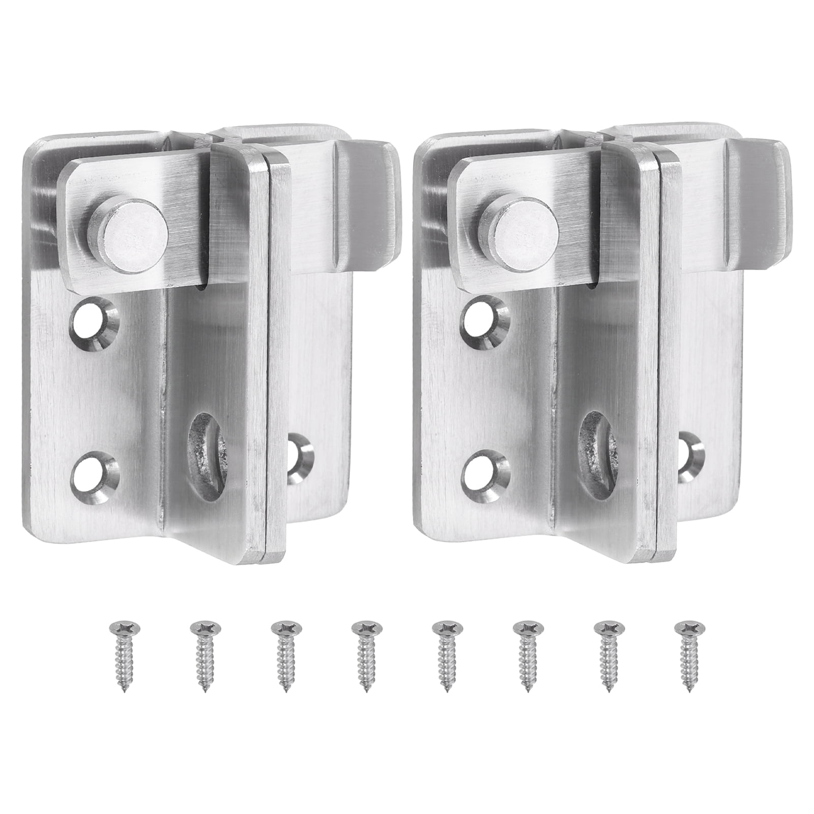 Uxcell 2Pack 62mm Stainless Steel Flip Gate Latch Door Slide Bolt Left ...