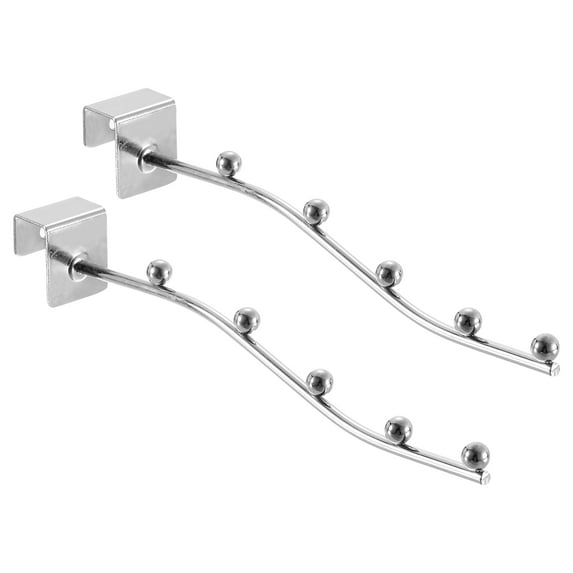 Uxcell 2Pack 8.07" Wall Mount Waved Waterfall Hanger Rack 5 Beads ...
