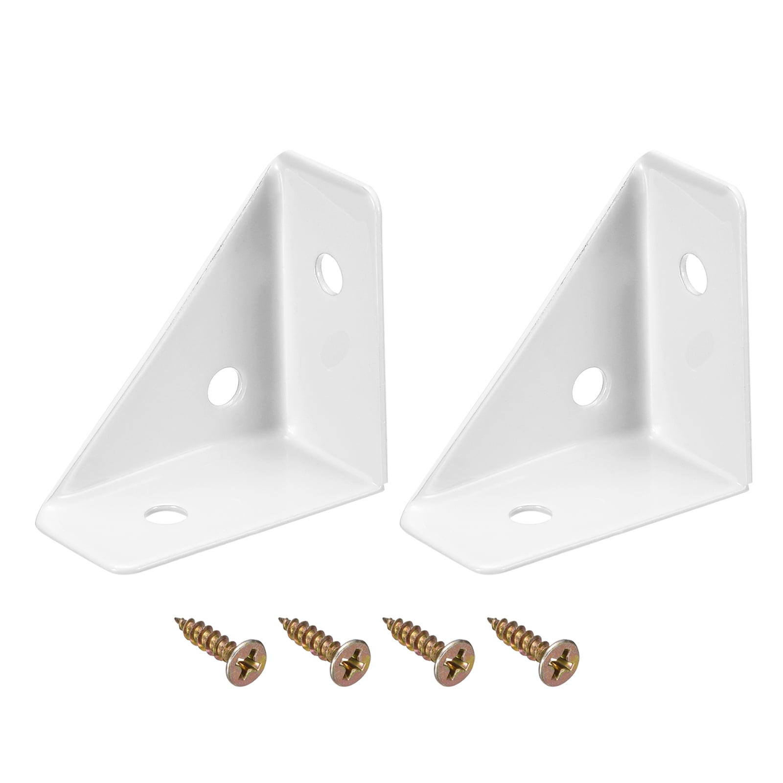 Uxcell 2Pack Angle Corner Bracket 38mm x 38mm, Cold Rolled Steel Braces ...