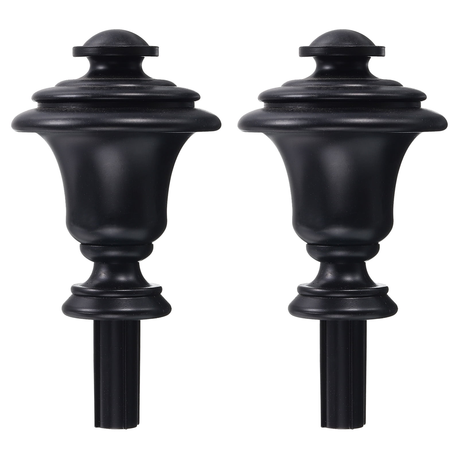 Uxcell 2Pack Decorative Curtain Rod Finials Drapery Rail Head Fit 3/4 ...