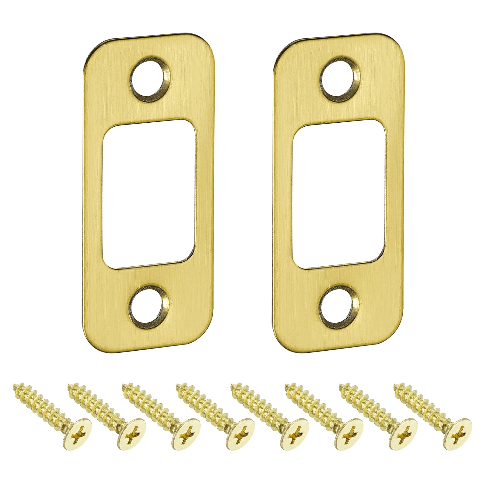 Uxcell 2Pack Door Strike Plate, 57mm x 25.5mm Stainless Steel Latch ...