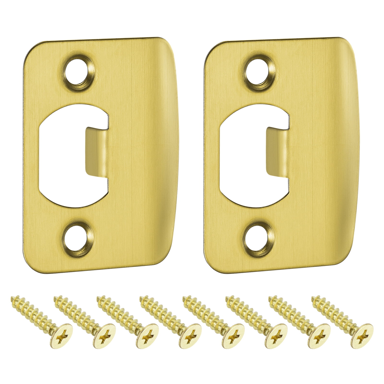 Uxcell 2Pack Door Strike Plate, 57mm x 45mm Stainless Steel Latch ...