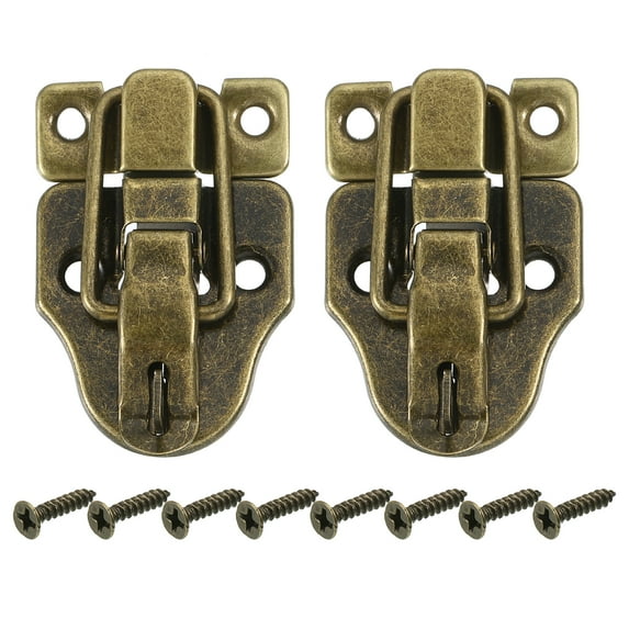 Uxcell 2Pack Duck-Billed Toggle Hasp Latch with Padlock Hole, Metal Box ...