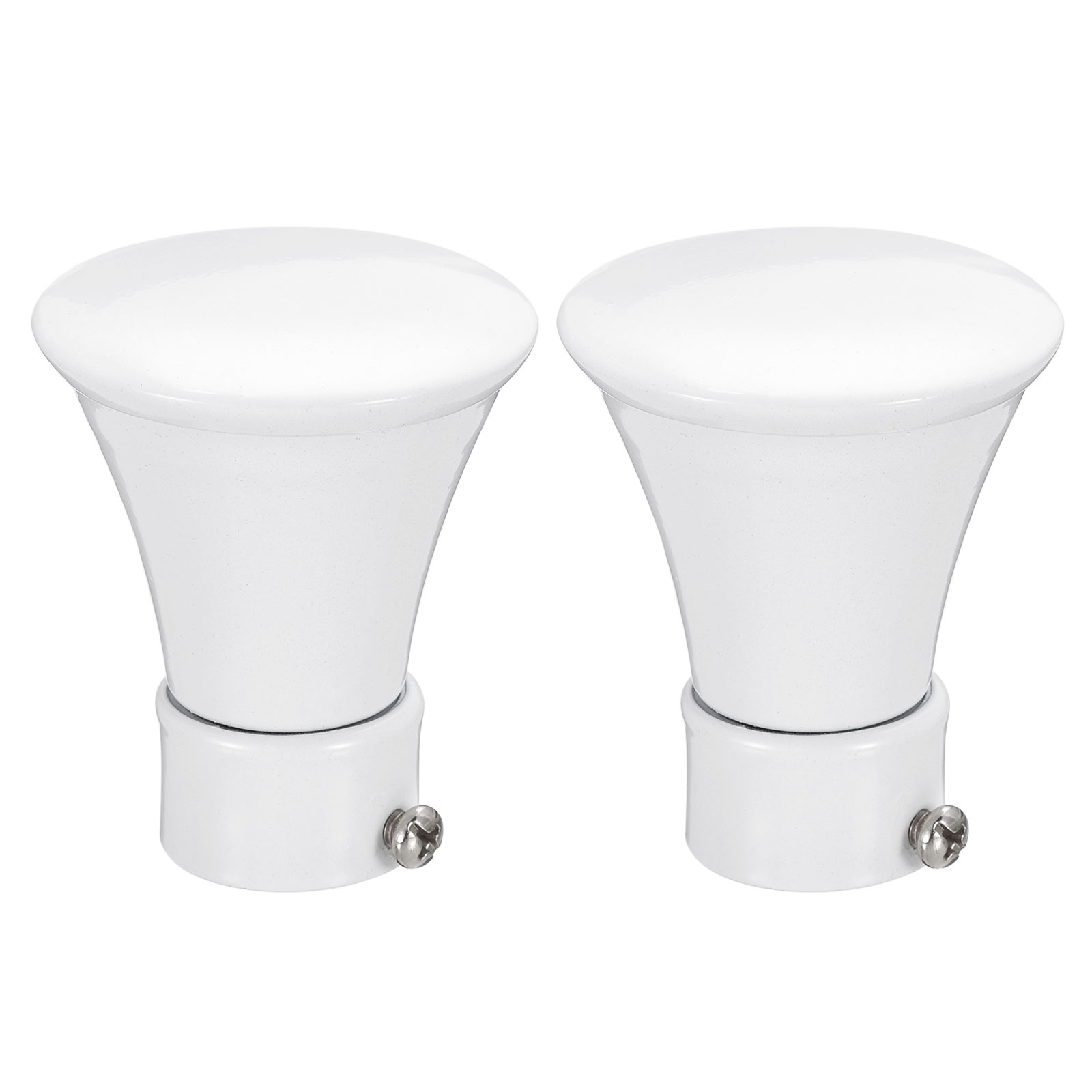 Uxcell 2Pack Iron Curtain Rod Finials Drapery Rail Pole Head Fits Dia ...