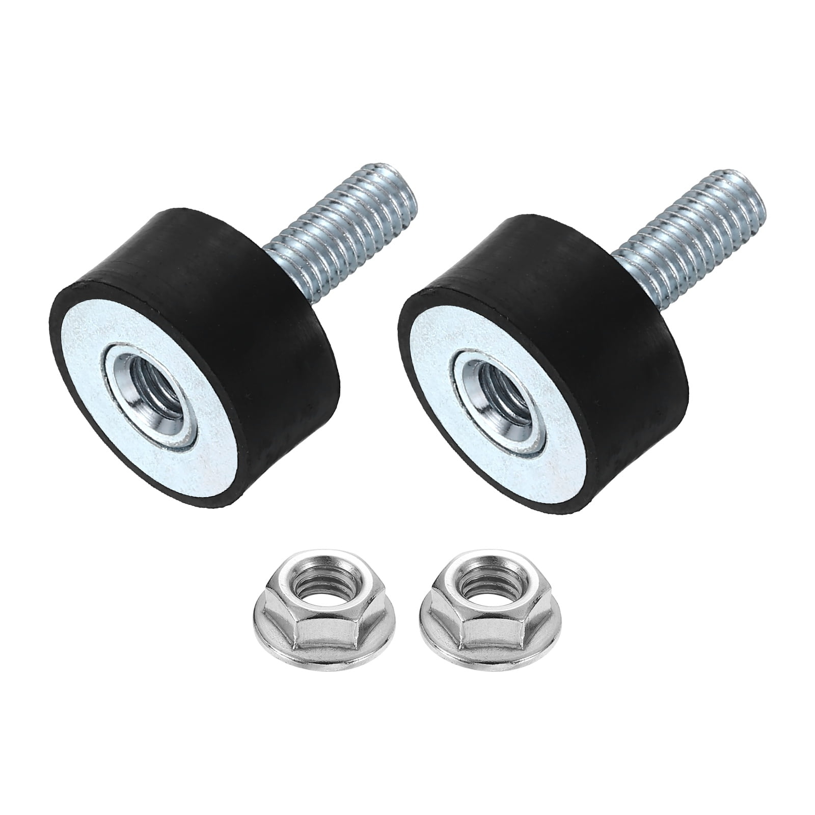 Uxcell 2Pack M6x18mm Rubber Mounts, 20x10mm(DxH) Rubber Studs Shock ...
