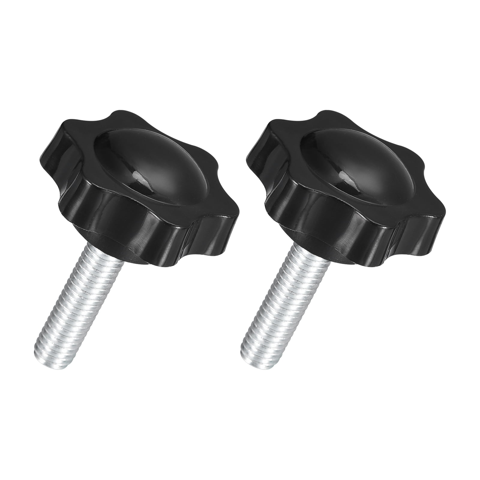 Uxcell 2Pack M8 x 30mm Star Knobs Plastic Hex Shaped Hand Clamping Knob ...