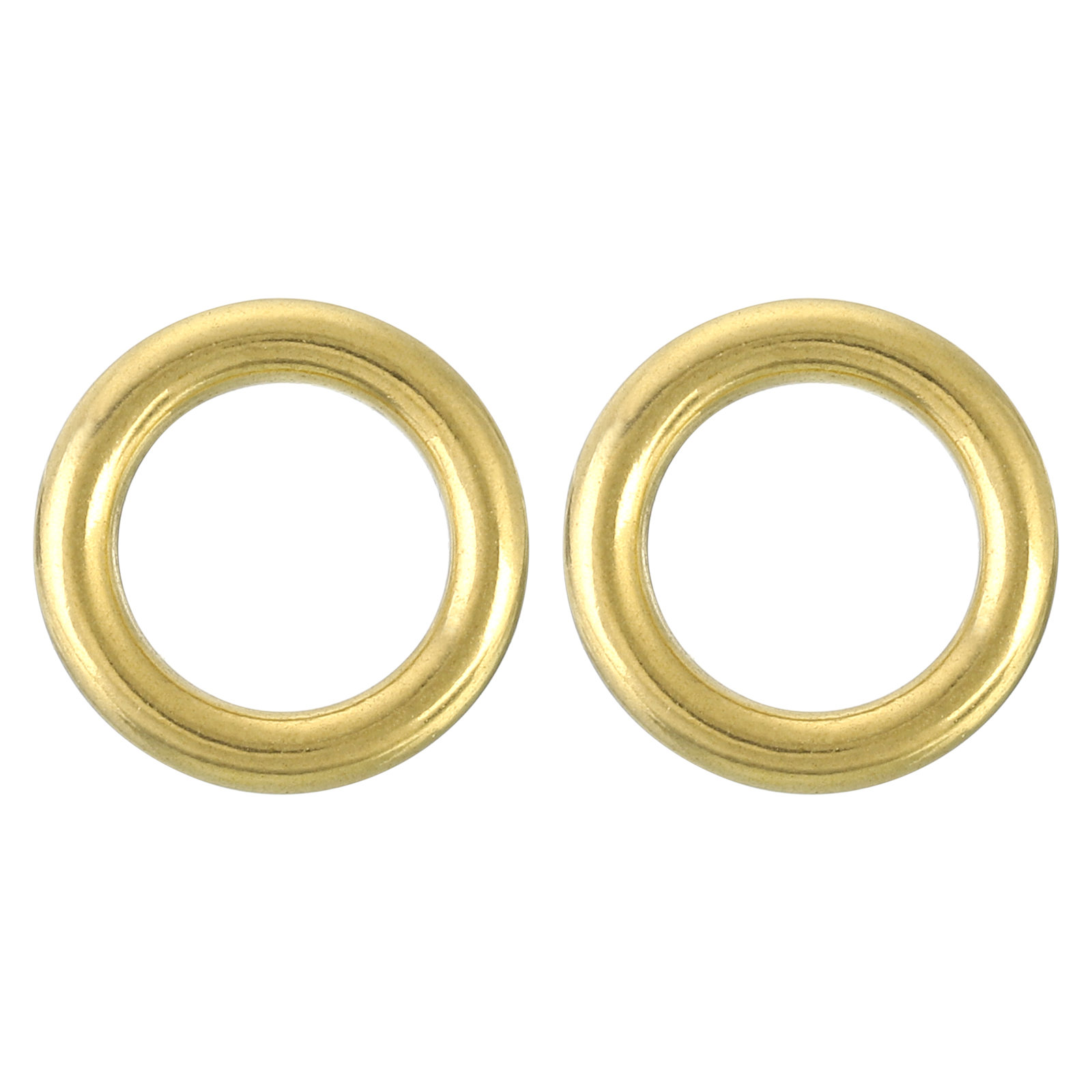 Uxcell 2Pack O Ring Buckle 14mm/0.55", Brass Seamless Welded Circle ...