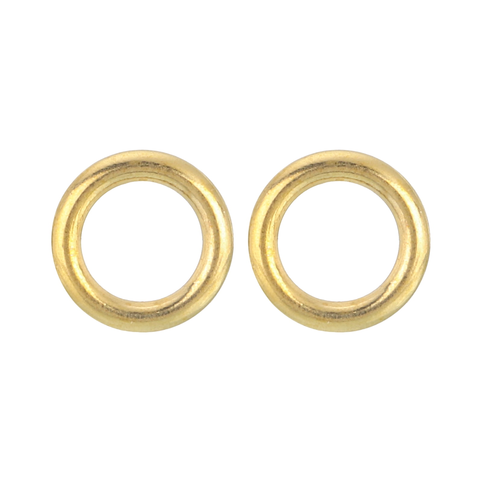 Uxcell 2Pack O Ring Buckle 7mm/0.28", Brass Seamless Welded Circle Loop ...
