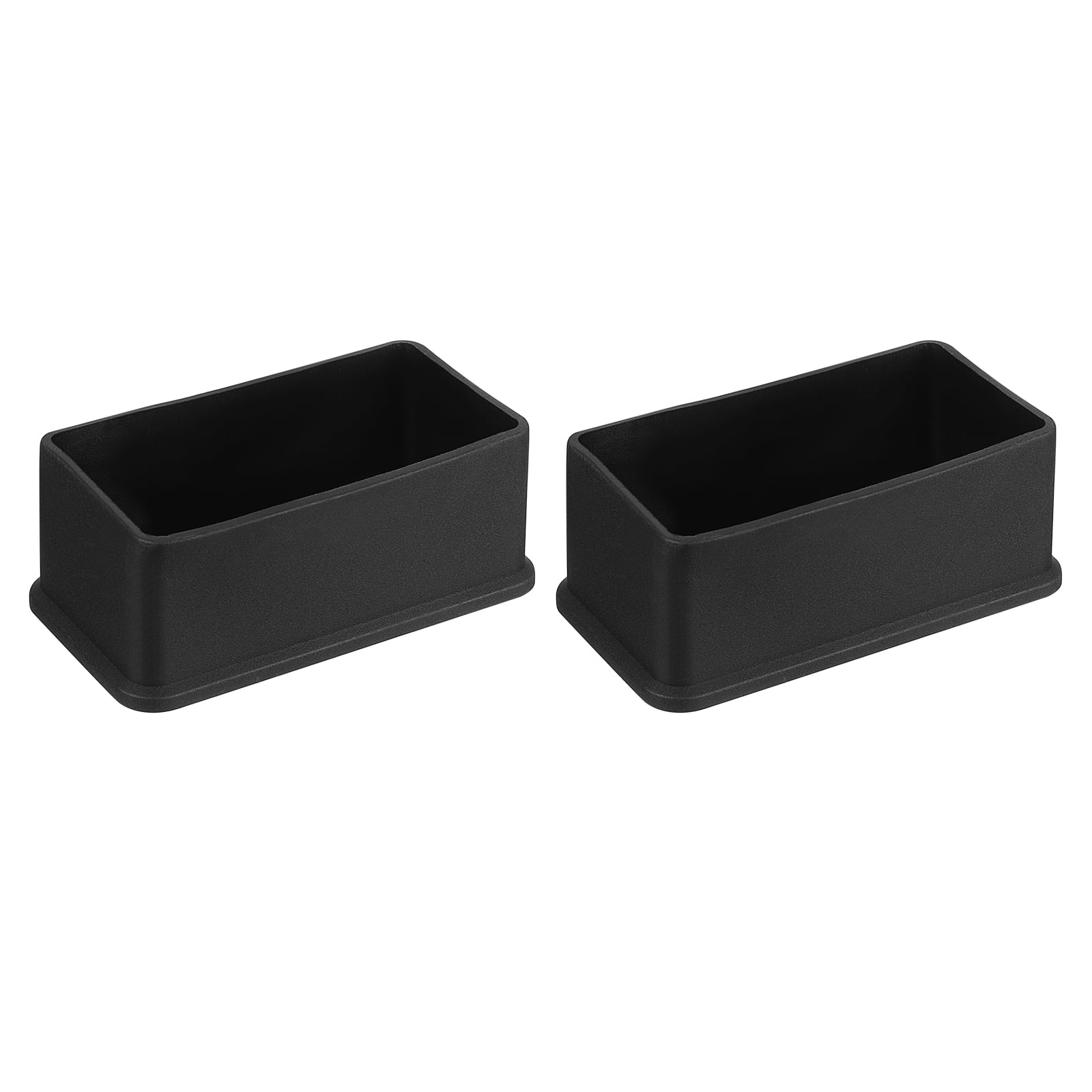 Uxcell 2Pack Square Chair Leg Caps, 80mm x 40mm OD Black Furniture Feet ...