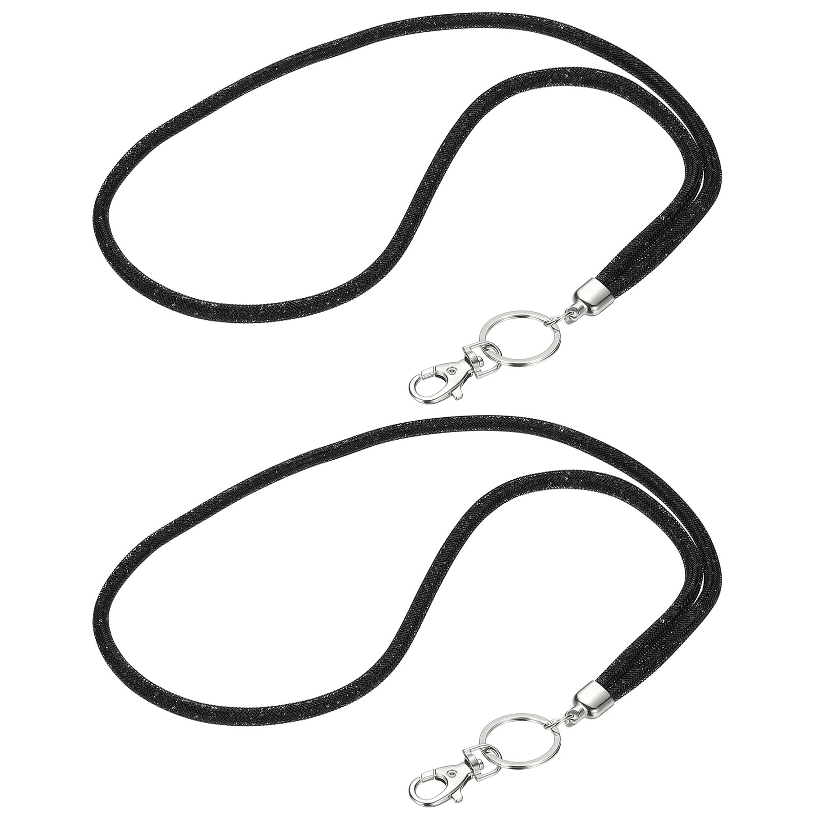 Uxcell 2Pack Rhinestone Lanyard for Keys, 15.7" Bling Lanyards for ID ...
