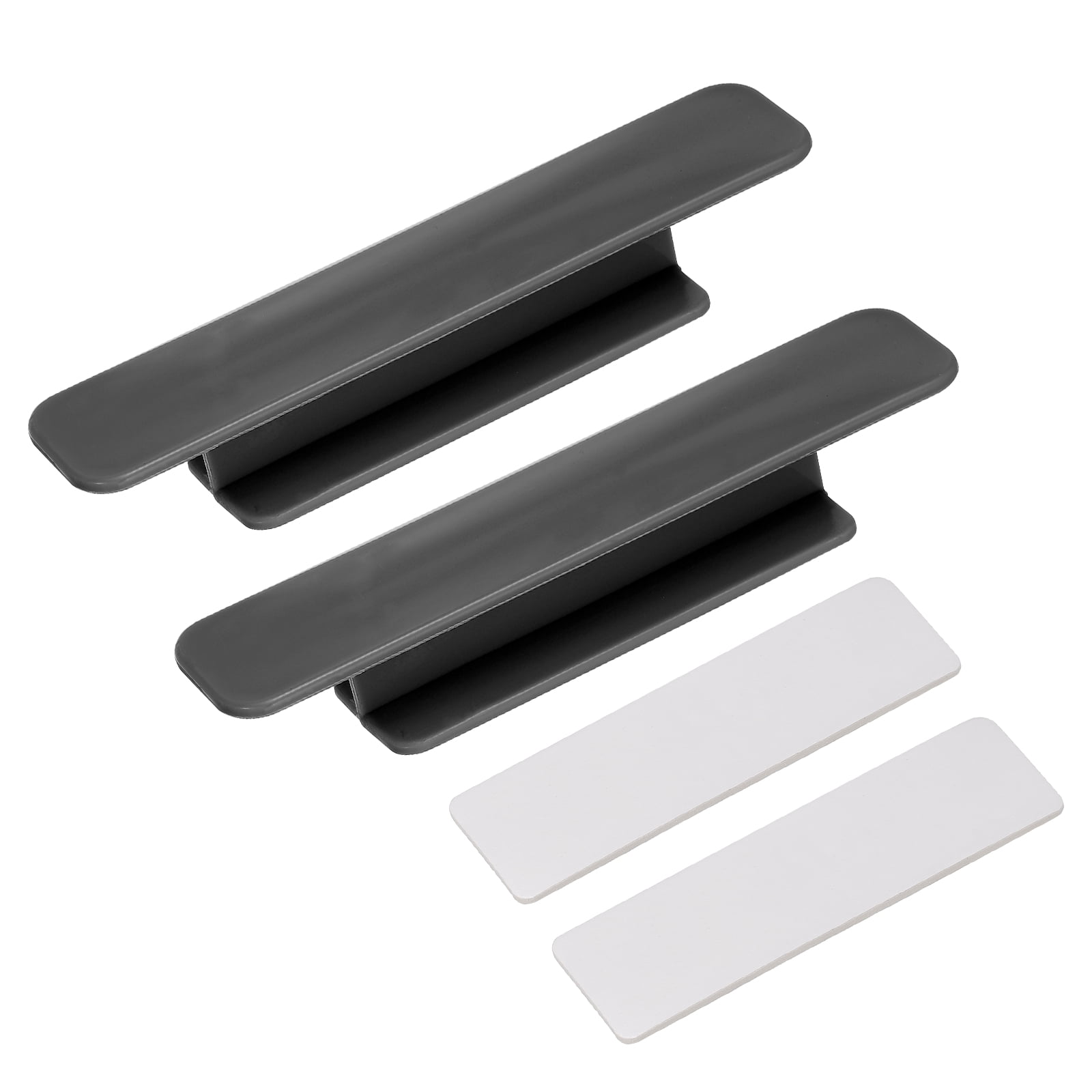 Uxcell 2Pack Self Stick Handles, Black Plastic Self Adhesive Instant ...