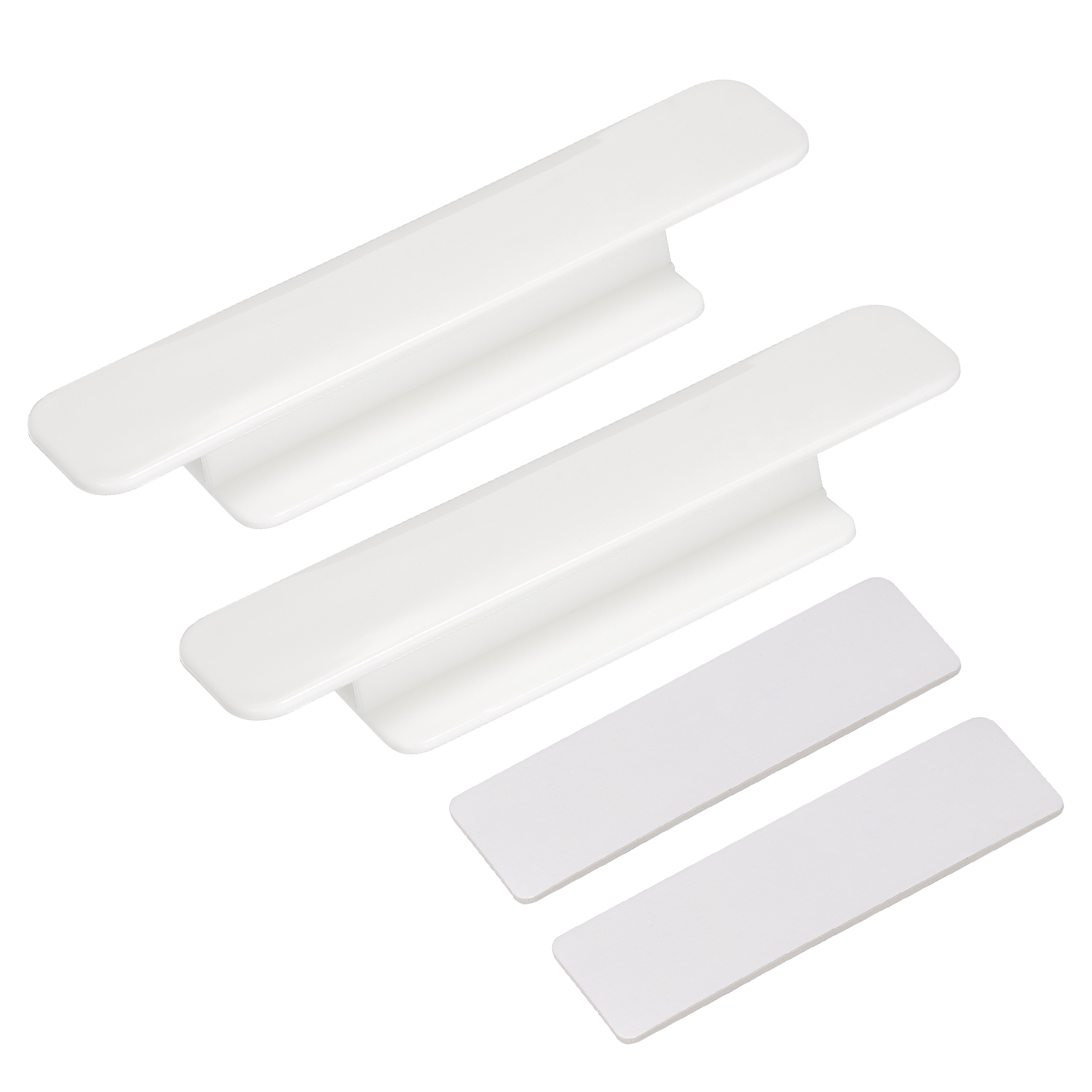 Uxcell 2Pack Self Stick Handles, White Plastic Self Adhesive Instant ...