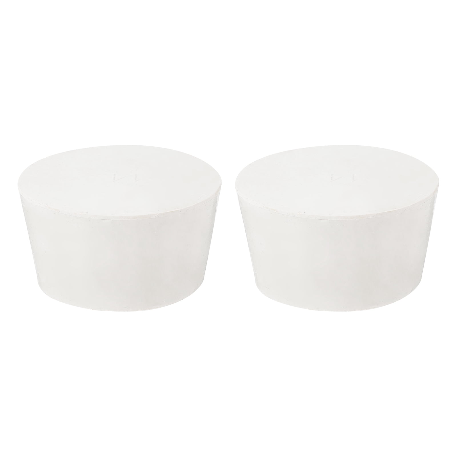 Uxcell 2Pack Solid Rubber Stoppers, White 14# Tapered Lab Plugs Lab ...