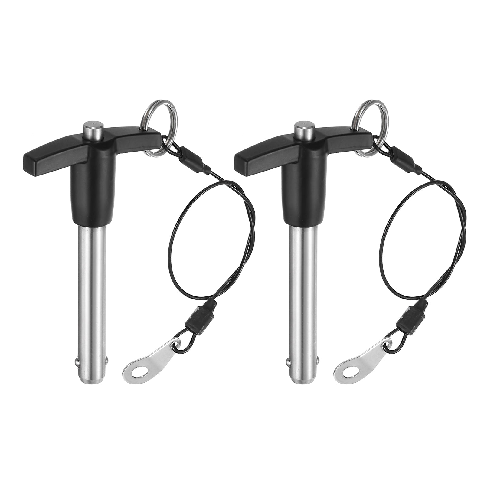 Uxcell 2Pack T Handle Lock Pins, 9.5mm x 50mm Usage Length Stainless ...