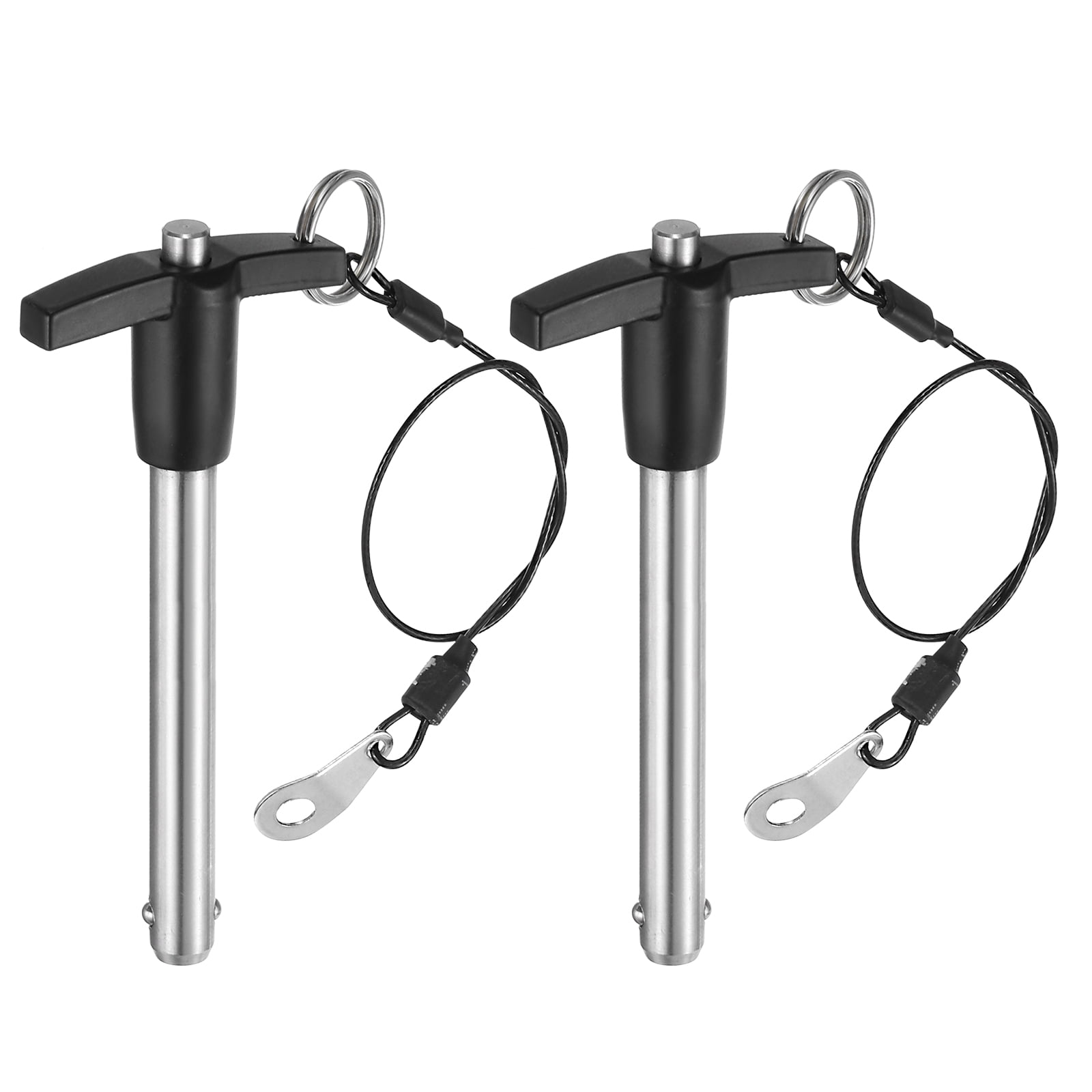 Uxcell 2Pack T Handle Lock Pins, 9.5mm x 80mm Usage Length Stainless ...
