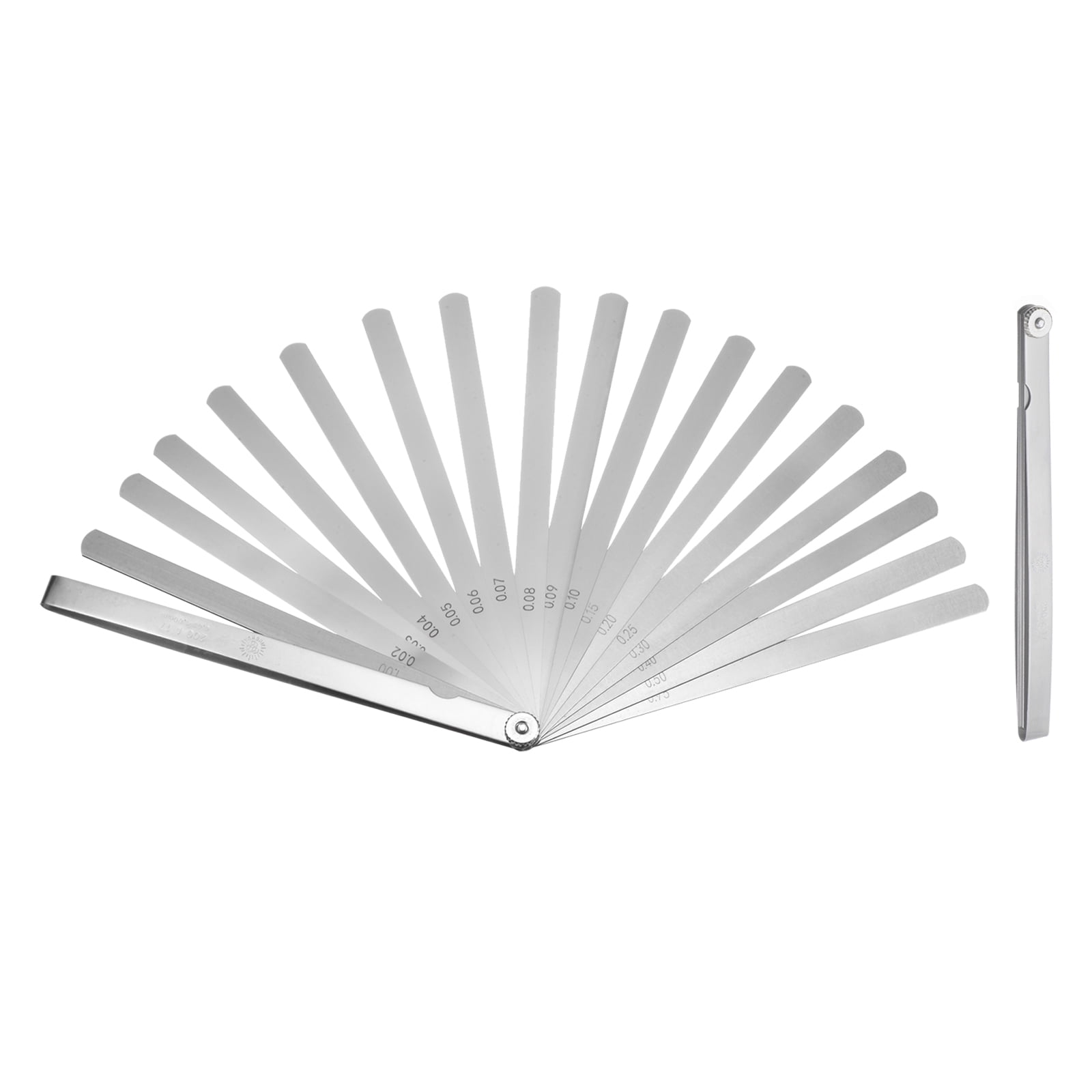 Uxcell 2Packs 17 Blades Feeler Gauge, (0.02to1.0mm) Thickness 200mm ...