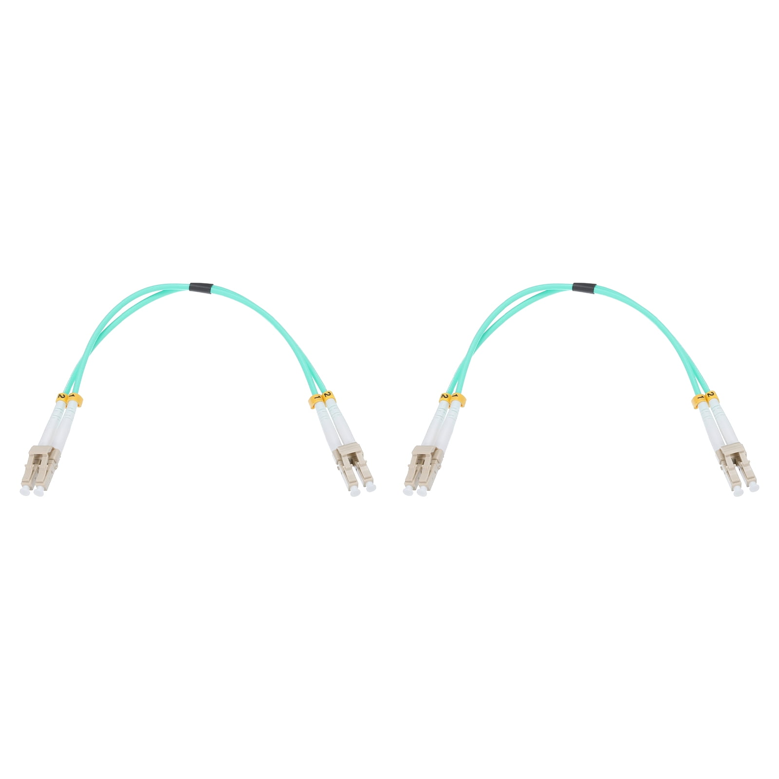 Uxcell 2Pcs 0.7Ft LC-LC/UPC Fiber Optic Patch Cable Multimode Duplex ...