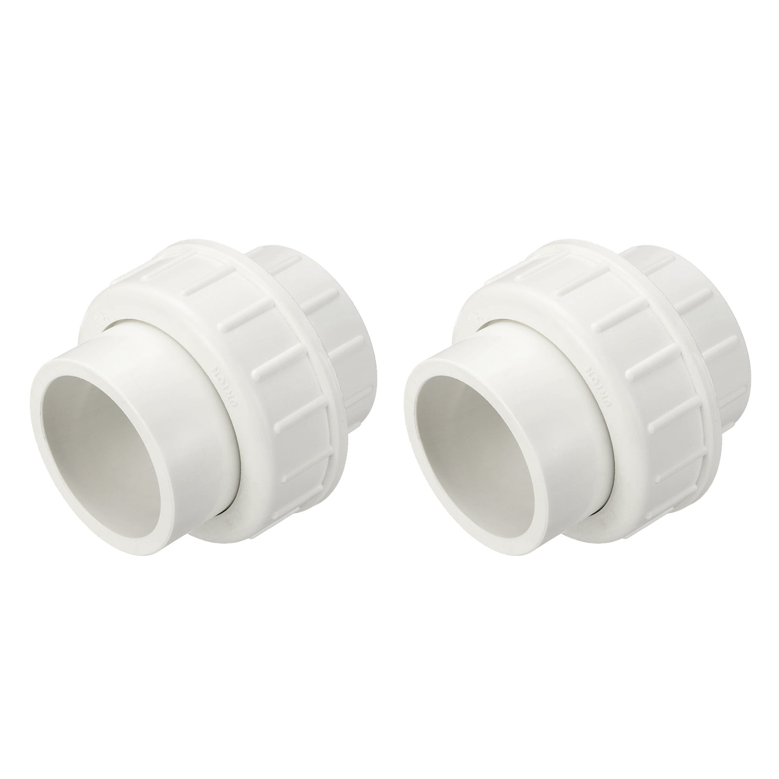 Uxcell 2Pcs 1 1/2" Union Coupling Pipe Fitting, SCH40 (Socket x Socket ...