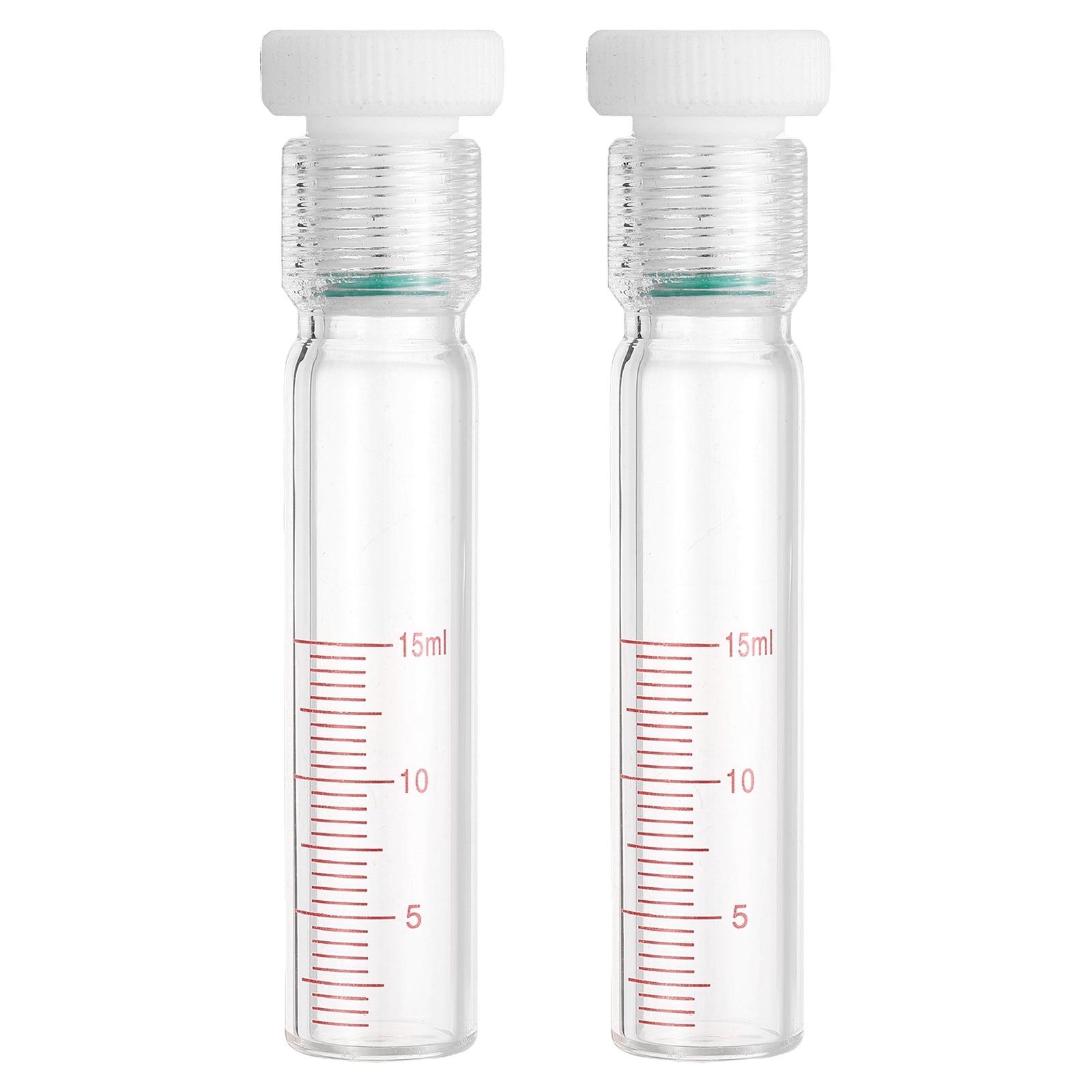 Uxcell 2Pcs 10ml Heavy Wall Glass Pressure Bottle, Sealing Experiment ...