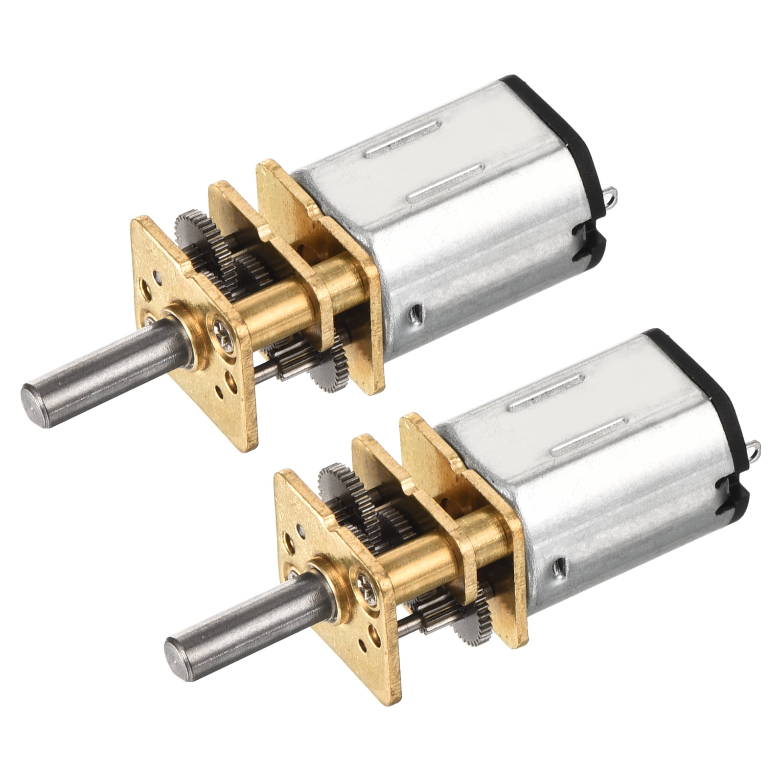 Uxcell 2Pcs 12V 30RPM Rated Torque 12 Output Shaft Length 10mm Micro DC ...