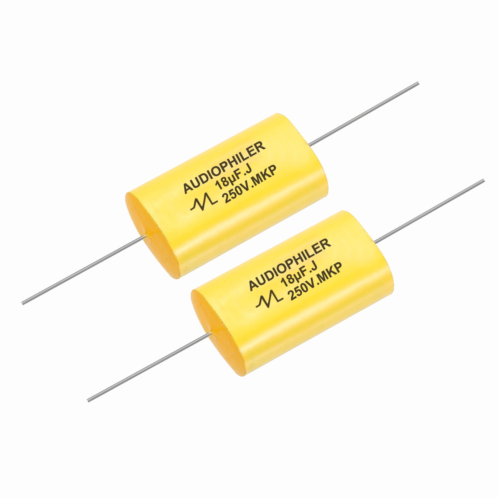 Uxcell 2Pcs 18uF High-Frequency Divider Capacitor, 250V Audio Speaker ...