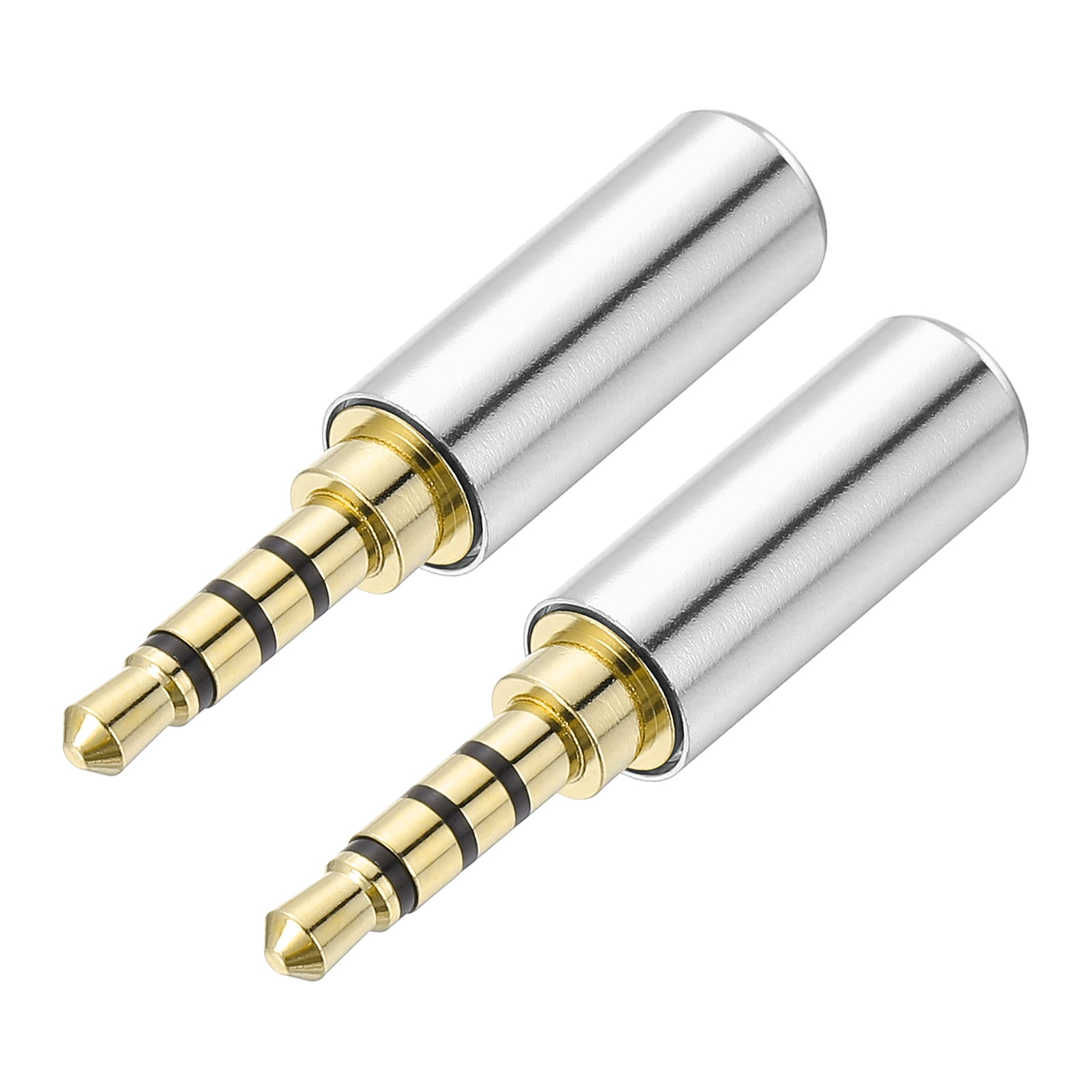 Uxcell 2Pcs 3.5mm Replacement Repair Plug Jack, 4 Pole Metal Stereo ...