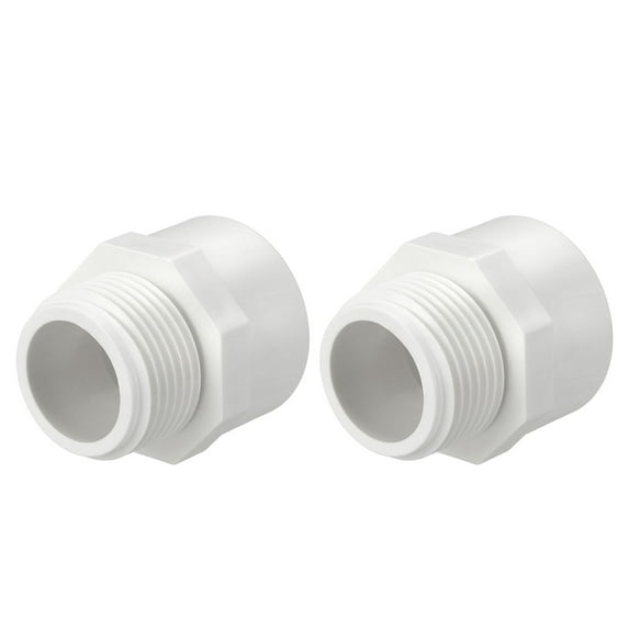 Uxcell 2Pcs 3" UPVC Pipe Fitting, SCH40 (Male Thread x SOC) NPT Male ...