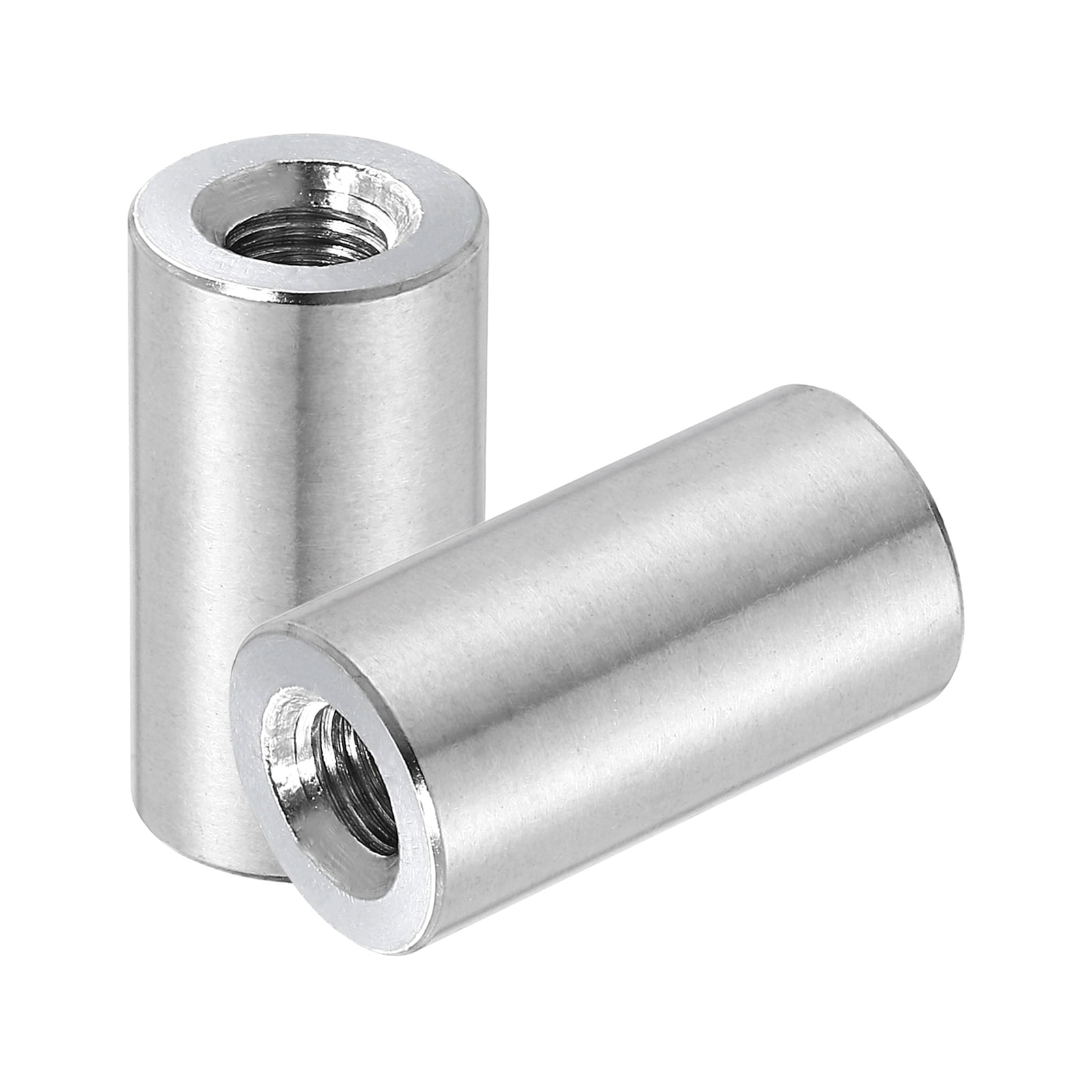 Uxcell 2Pcs 304 Stainless Steel M8x1.25mm Round Coupling Nuts, 0.55x1 ...