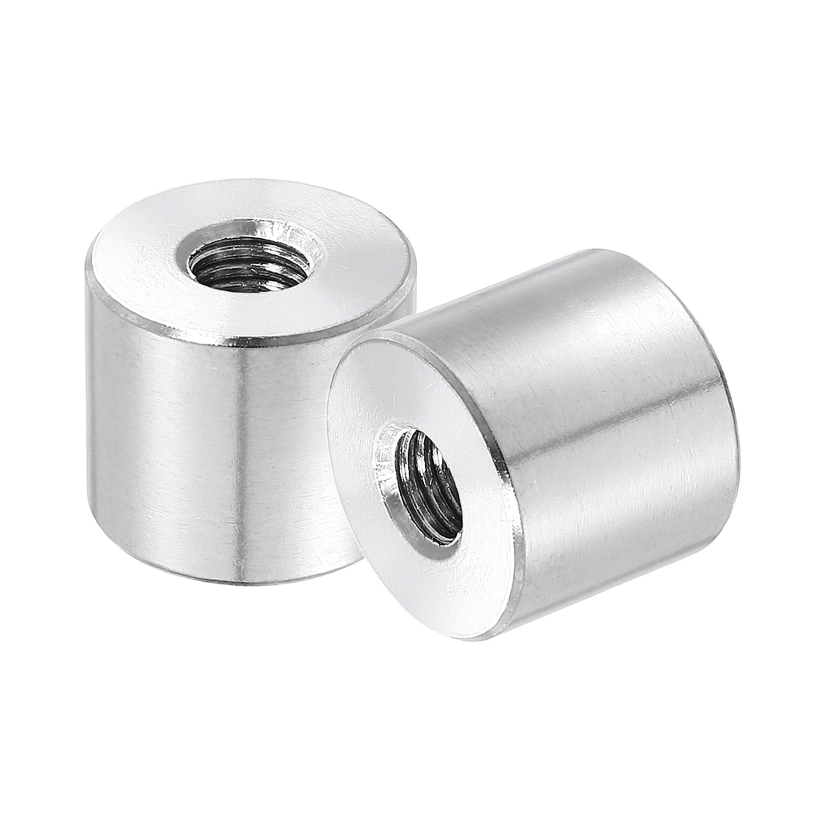 Uxcell 2Pcs 304 Stainless Steel M8x1.25mm Round Coupling Nuts, 0.79x0 ...