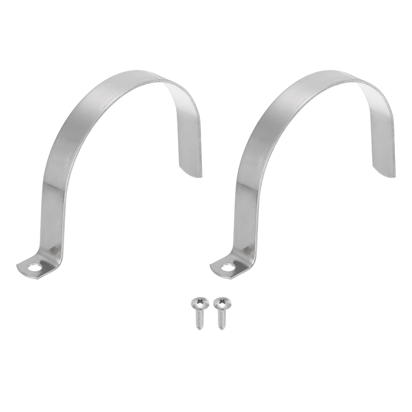 Uxcell 2Pcs 4-1/4" Pipe Strap, 1 Hole Pipe Clamp 304 Stainless Steel ...