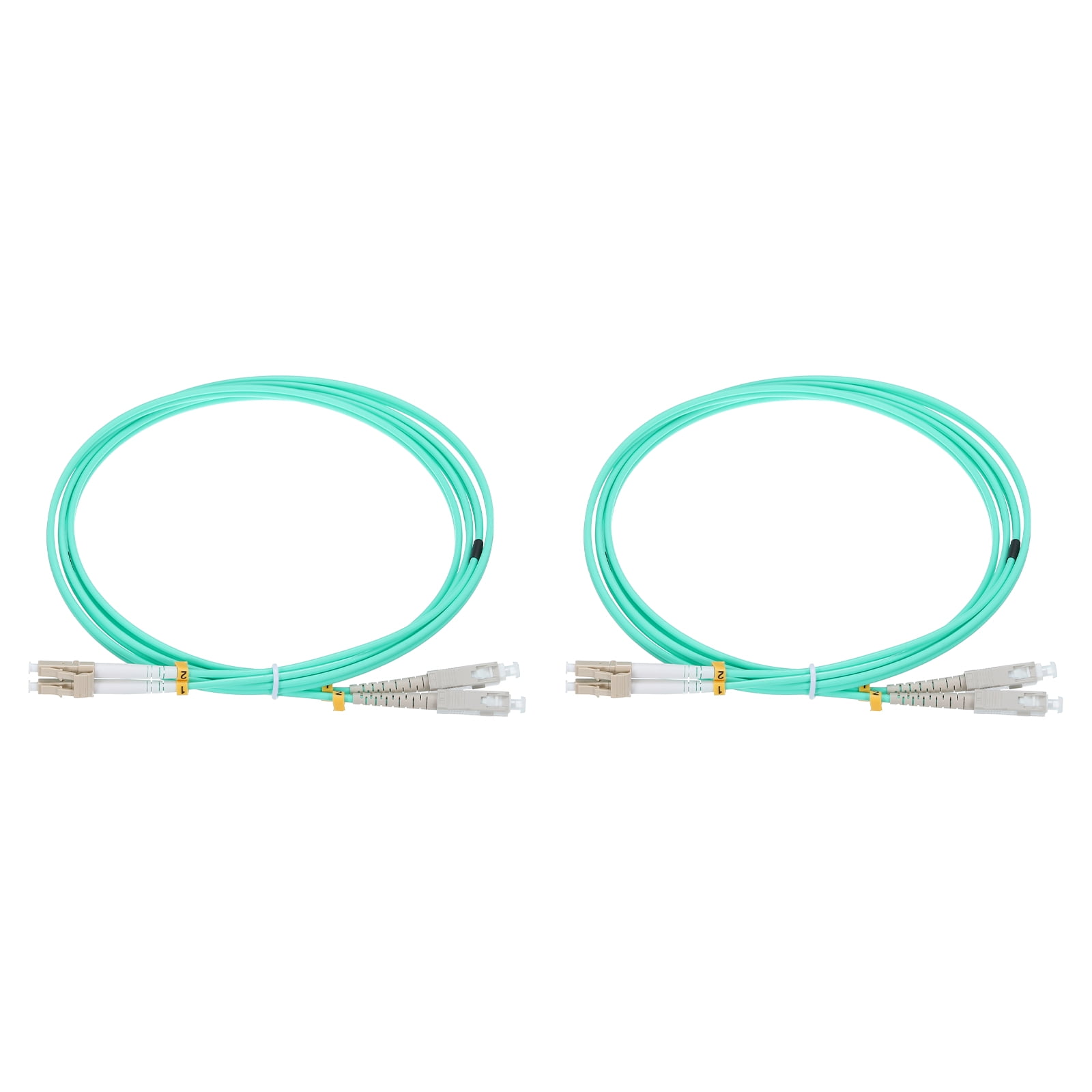 Uxcell 2Pcs 6.6Ft LC-SC/UPC Fiber Optic Patch Cable Multimode Duplex ...