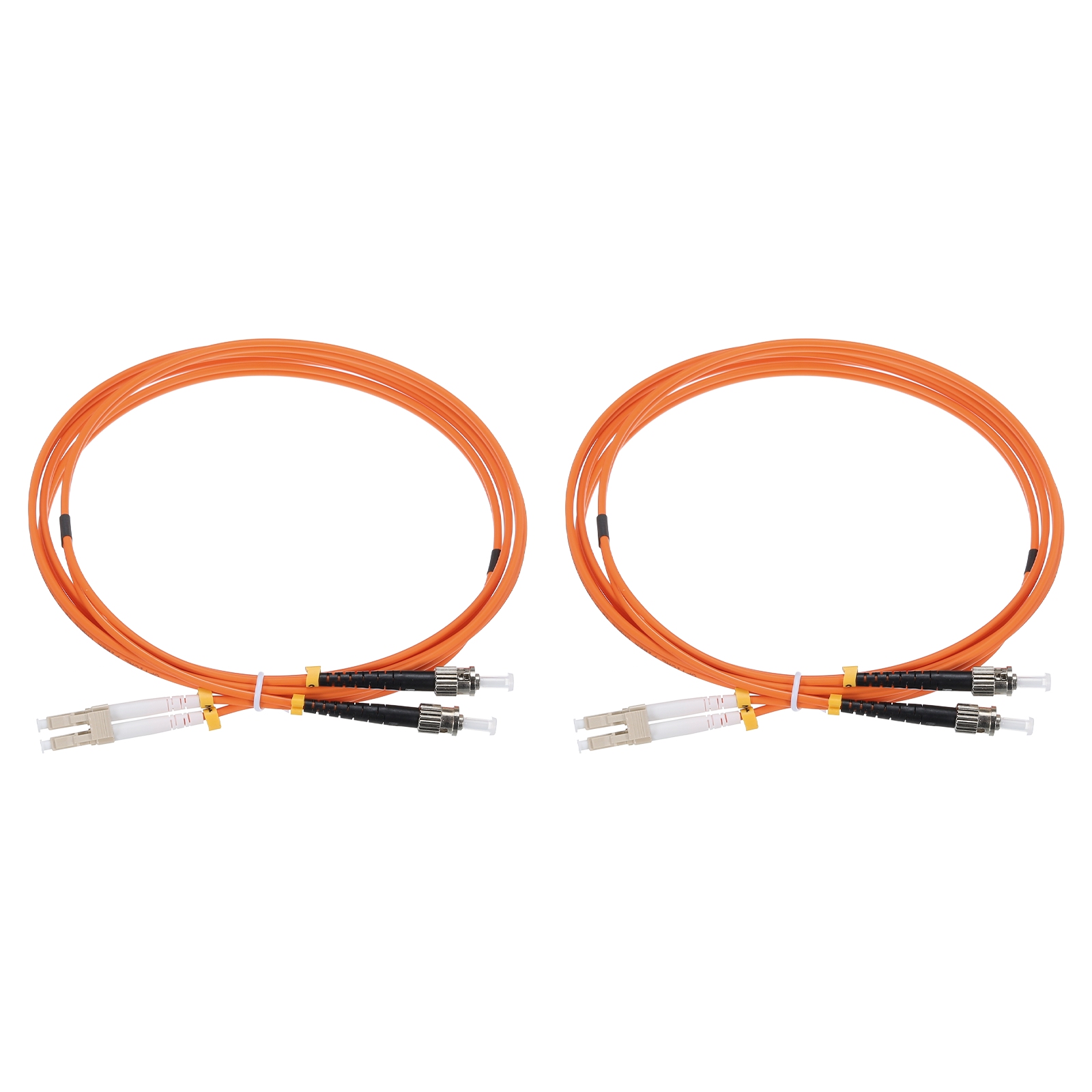 Uxcell 2Pcs 6.6Ft LC-ST/UPC Fiber Optic Patch Cable Multimode Duplex ...