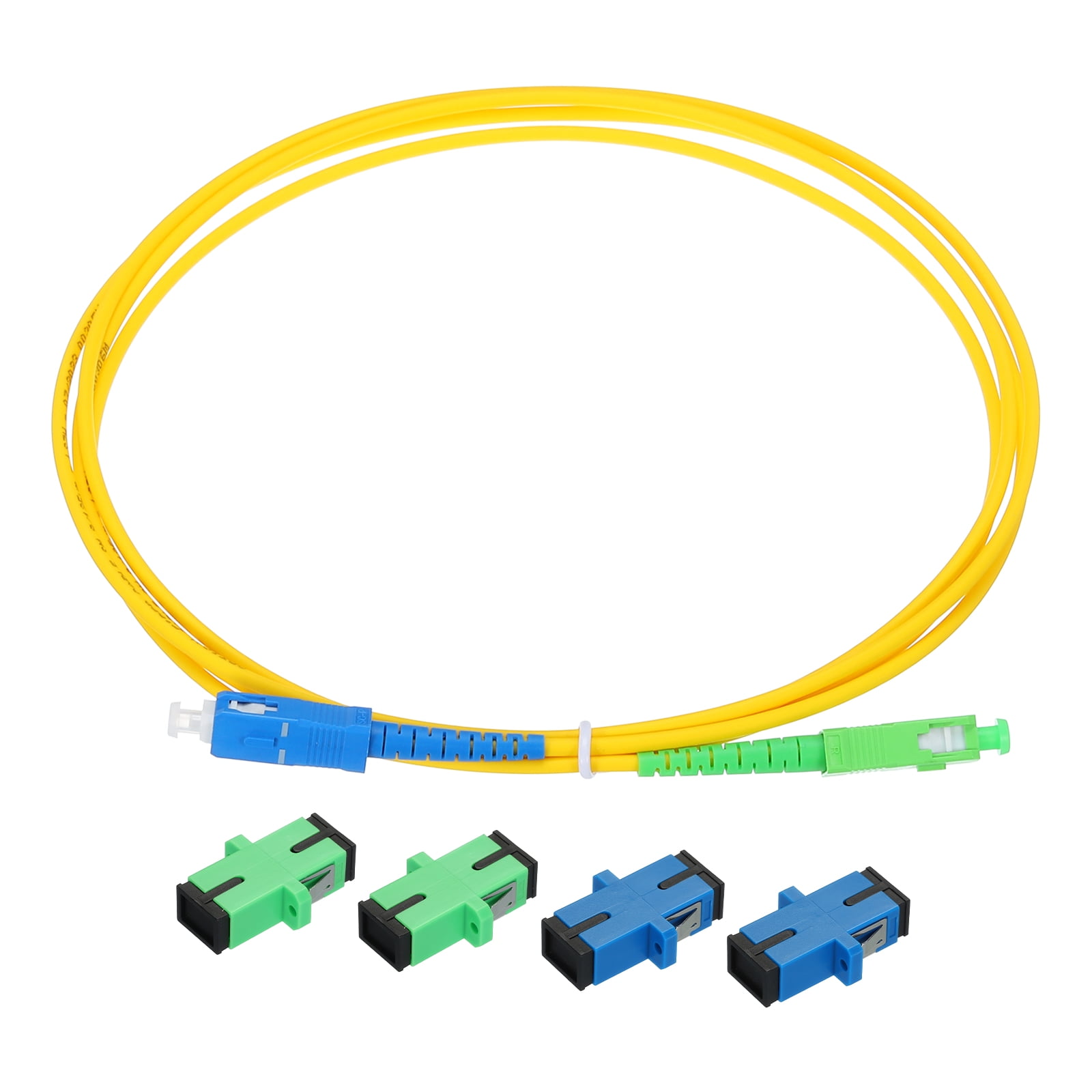 Uxcell 2Pcs 6.6Ft SC/UPC to SC/APC Fiber Optic Patch Cable Single Mode ...