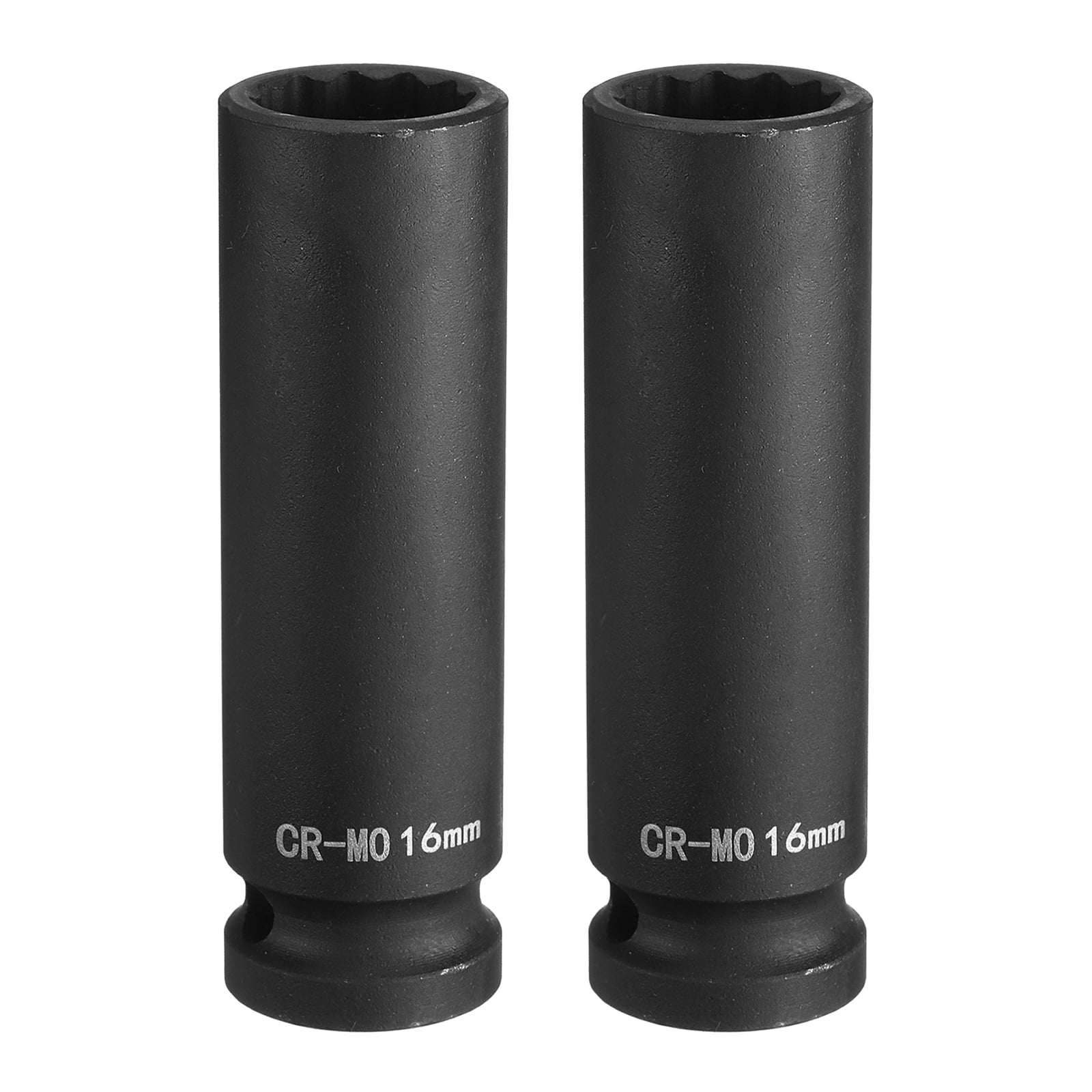 Uxcell 2Pcs 6-Point Deep Impact Socket 1/2 Inch Drive 16mm Metric ...