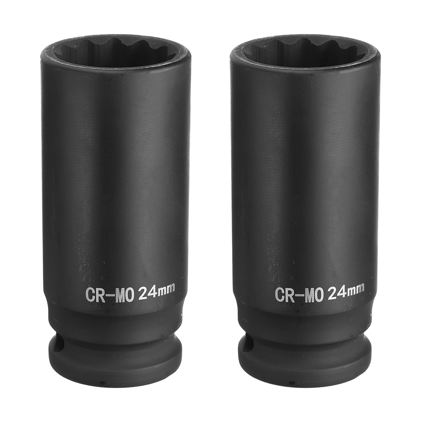 Uxcell 2Pcs 6-Point Deep Impact Socket 1/2 Inch Drive 24mm Metric ...